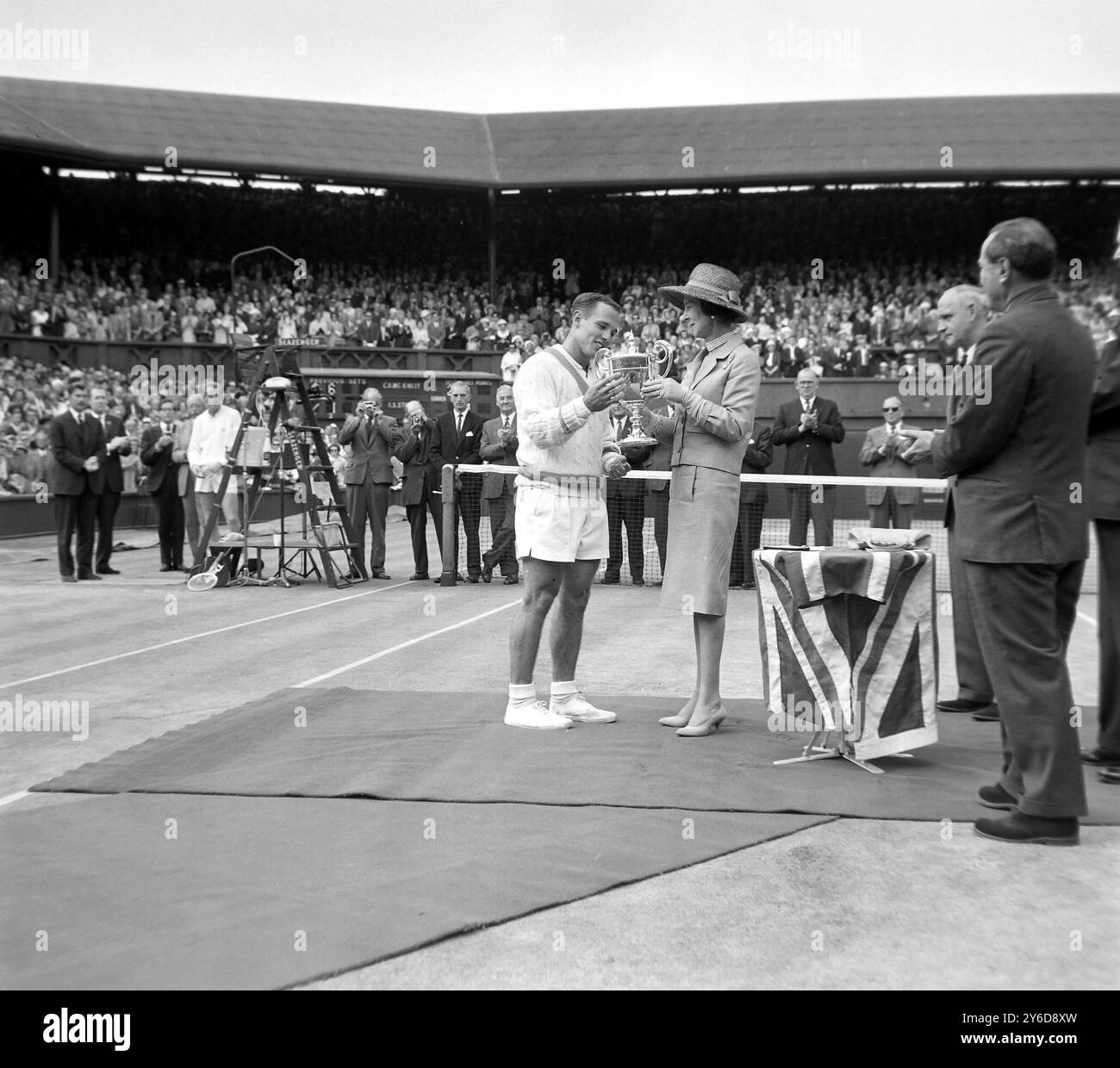 TENNIS WIMBLEDON CHUCK MCKINLEY WITH TROPHY - WINNING MENS SINGLES ; 5 ...