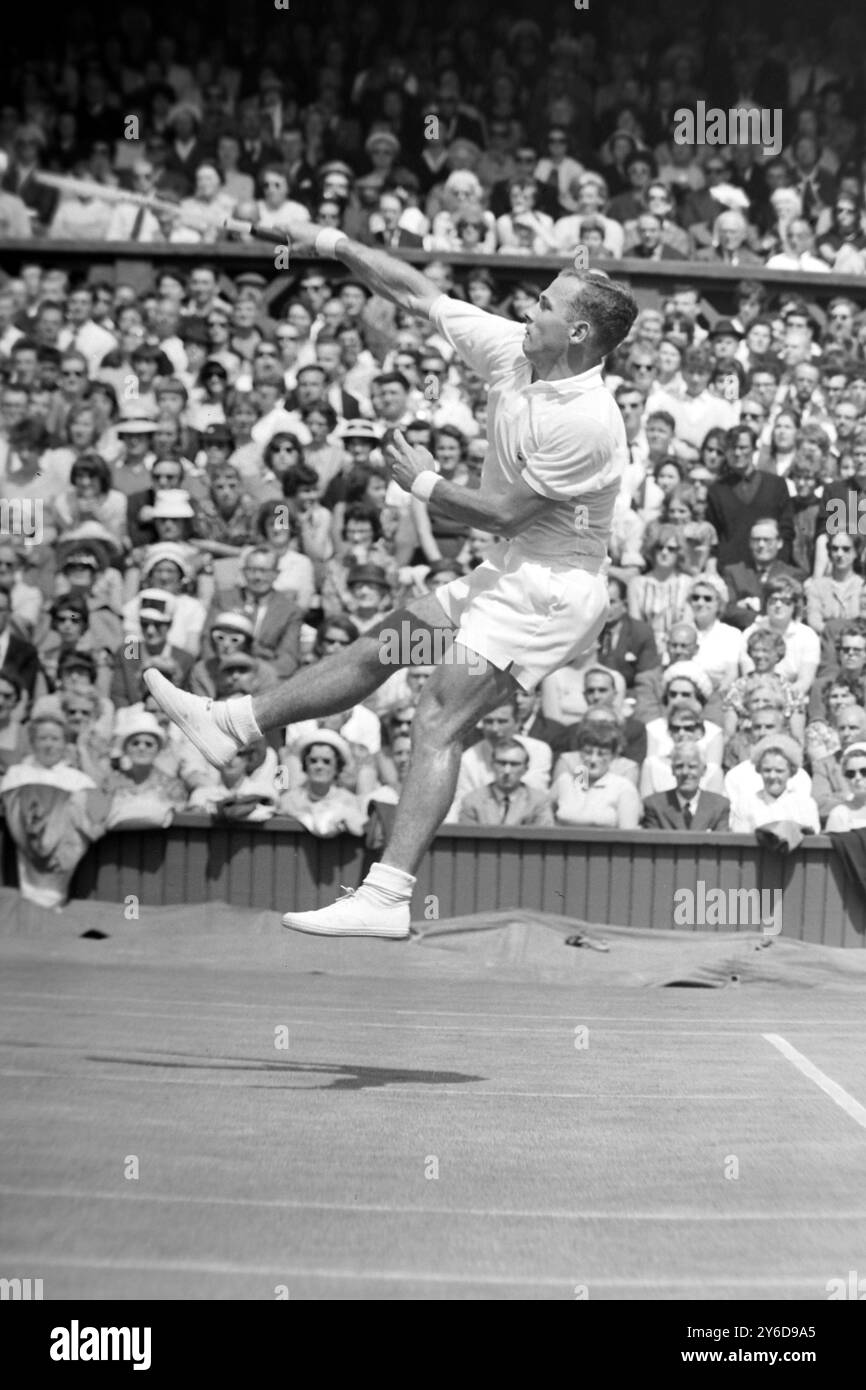 CHUCK MCKINLEY TENNIS PLAYER IN ACTION AT TOURNAMENT IN WIMBLEDON ...