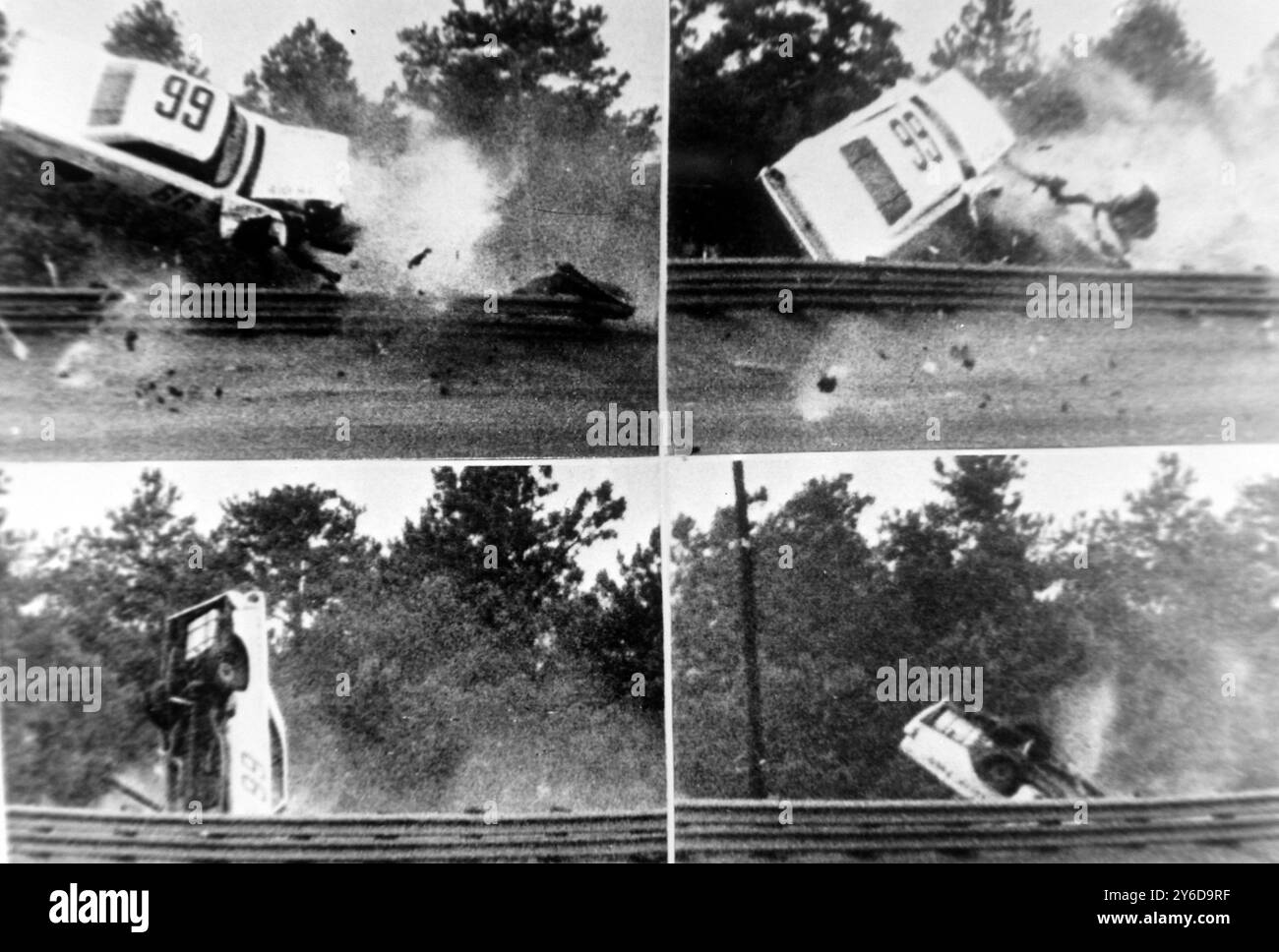 DRIVER JOHNNY ALLEN ACCIDENT AT DIXIE 400 STOCK CAR RACE IN HAMPTON ...