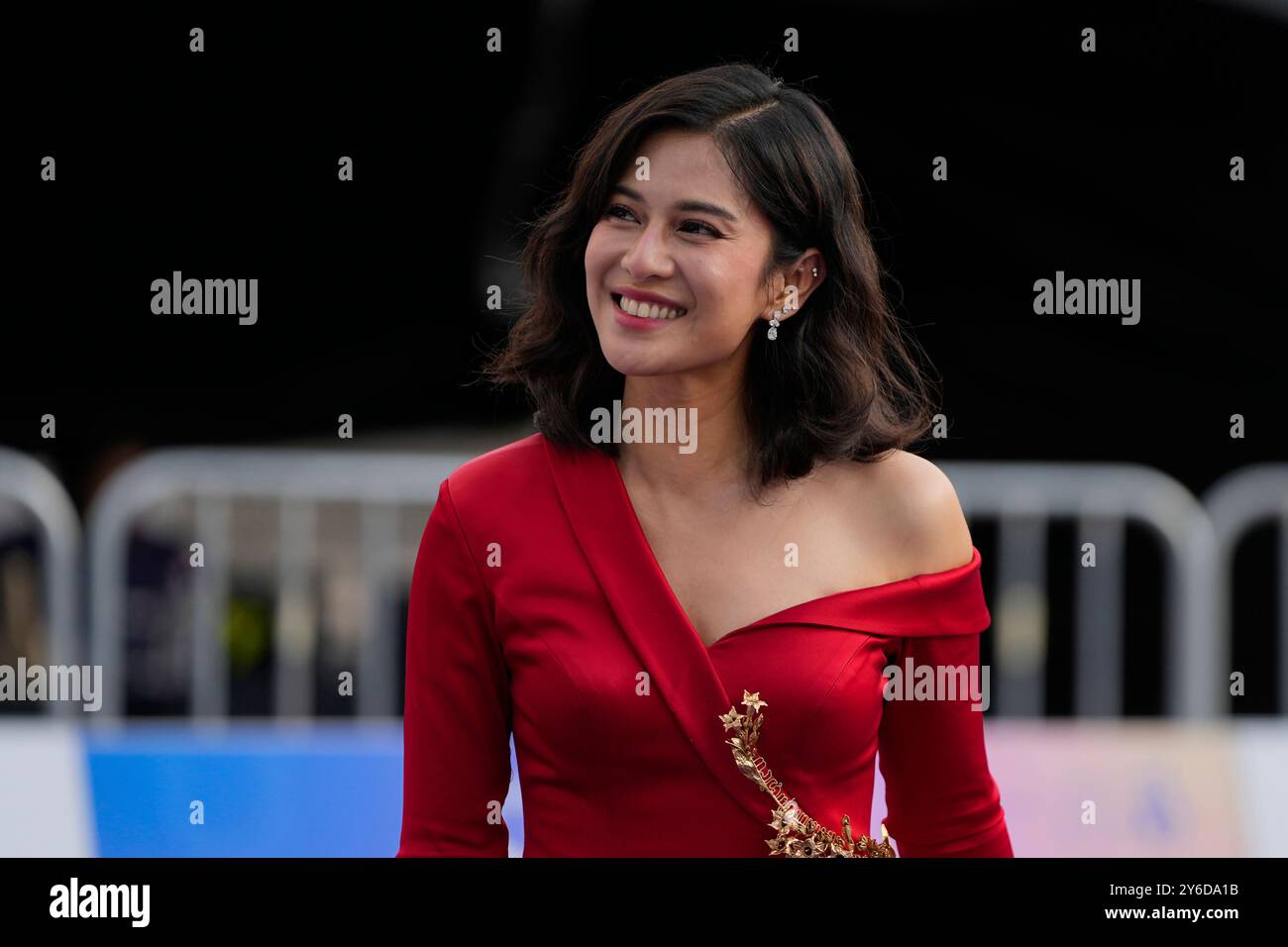 Indonesian actress Dian Sastrowardoyo arrives for the Seoul International Drama Awards 2024 in ...