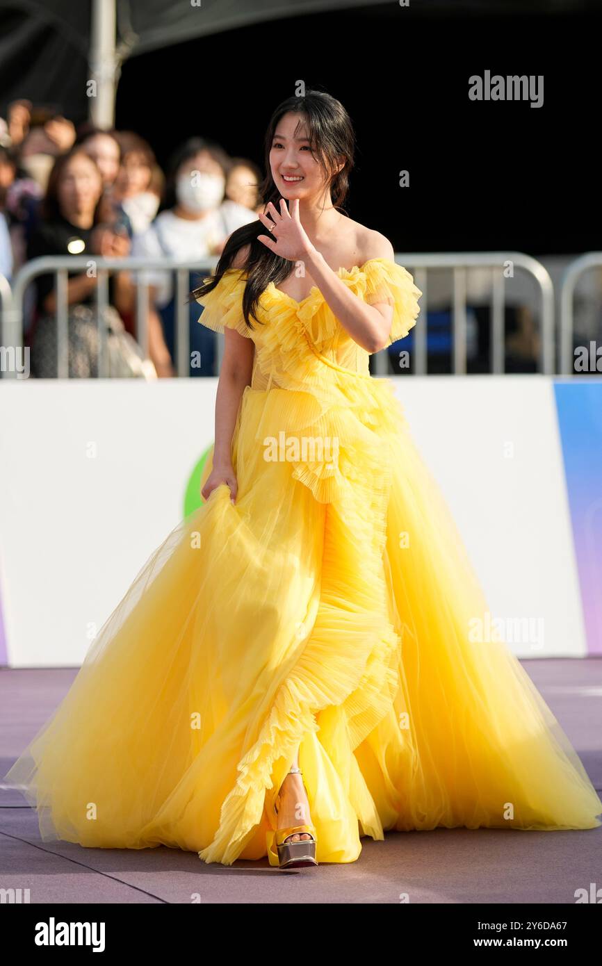 South Korean actress Kim Hye-yoon arrives for the Seoul International ...