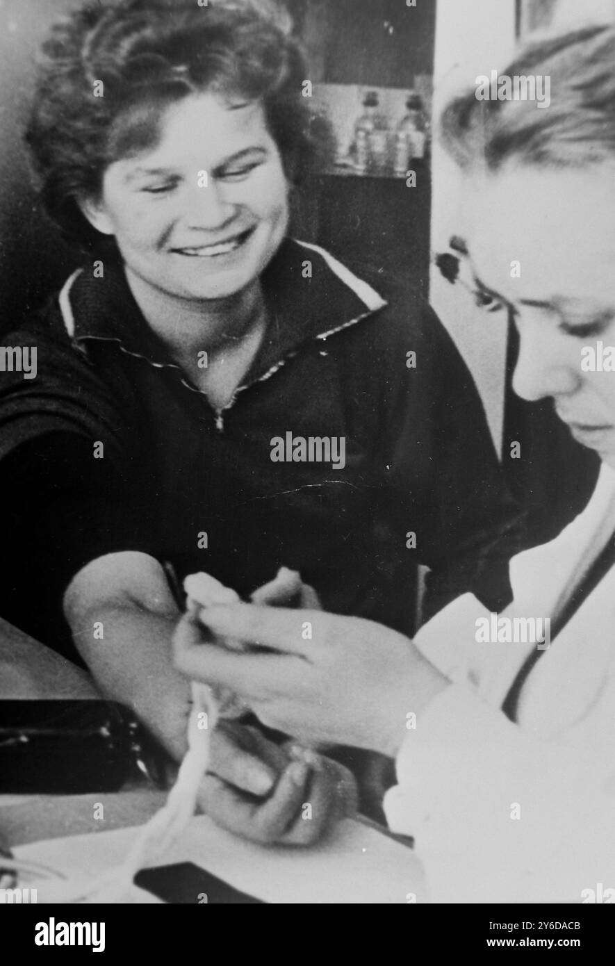 MEDICAL CHECK UP FOR WORLD'S FIRST COSMONAUT SPACEWOMAN COSMONETTE ...