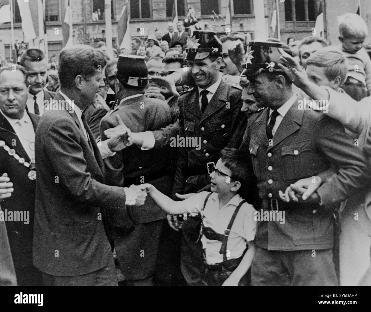 US AMERICAN PRESIDENT JOHN F KENNEDY IN COLOGNE, WEST GERMANY ; 23 JUNE ...