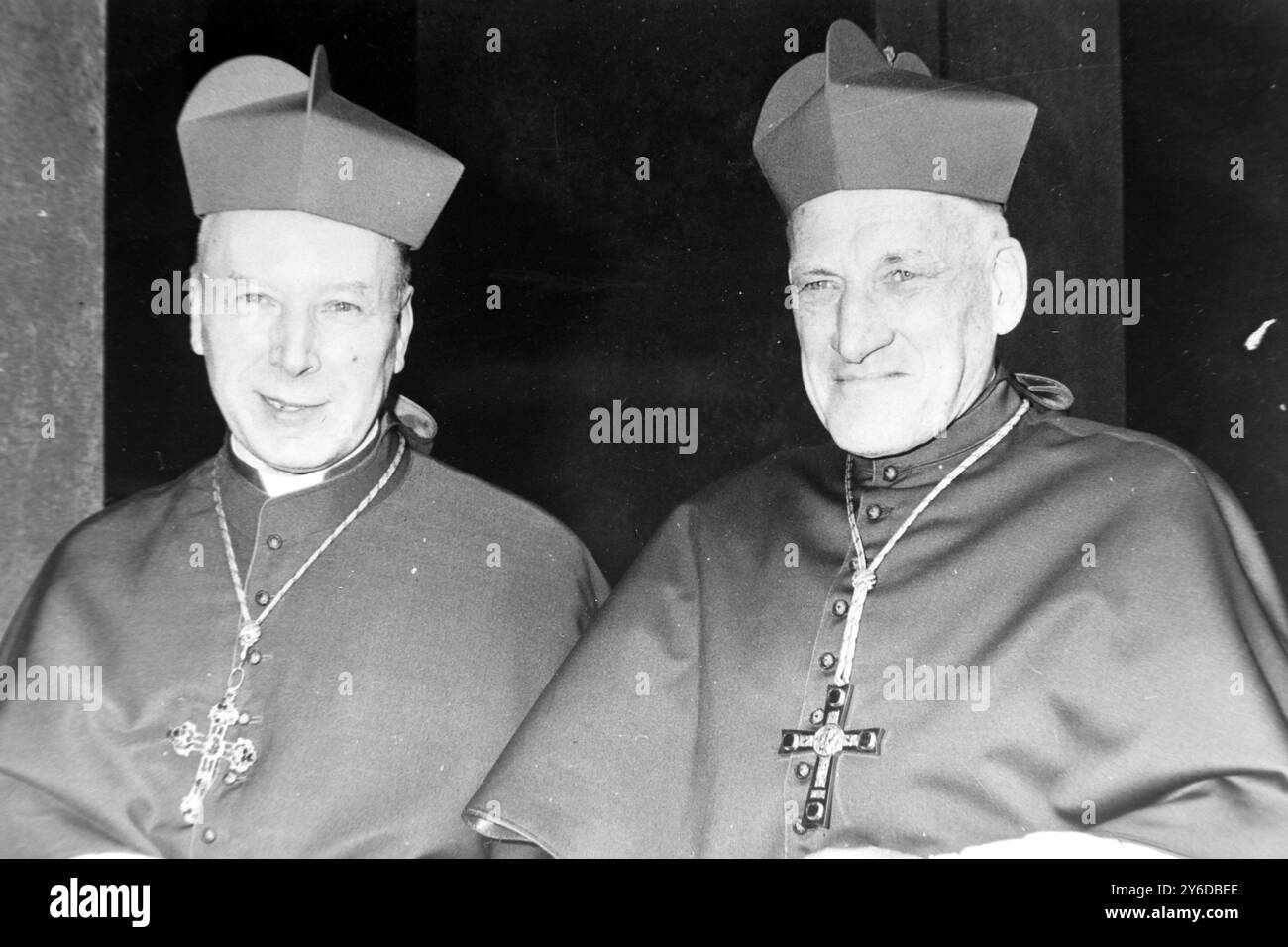 CARDINALS STEFAN WYSZYNSKI AND RICHARD JAMES CUSHING AT PRE CONCLAVE ...