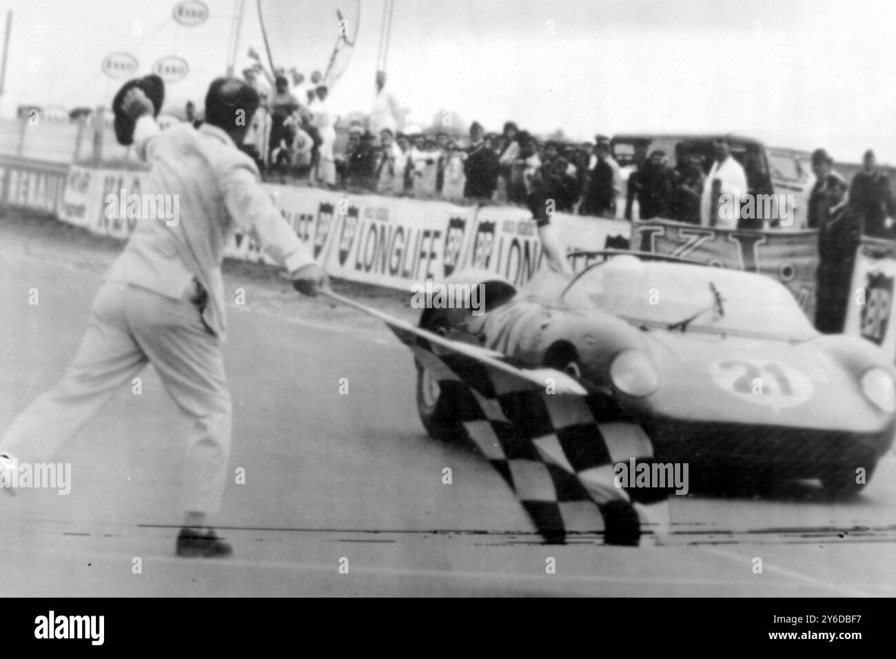 ITALIAN DRIVERS LUIGI SCARFIOTTI AND LORENZO BANDINI WIN AT LE MANS IN ...