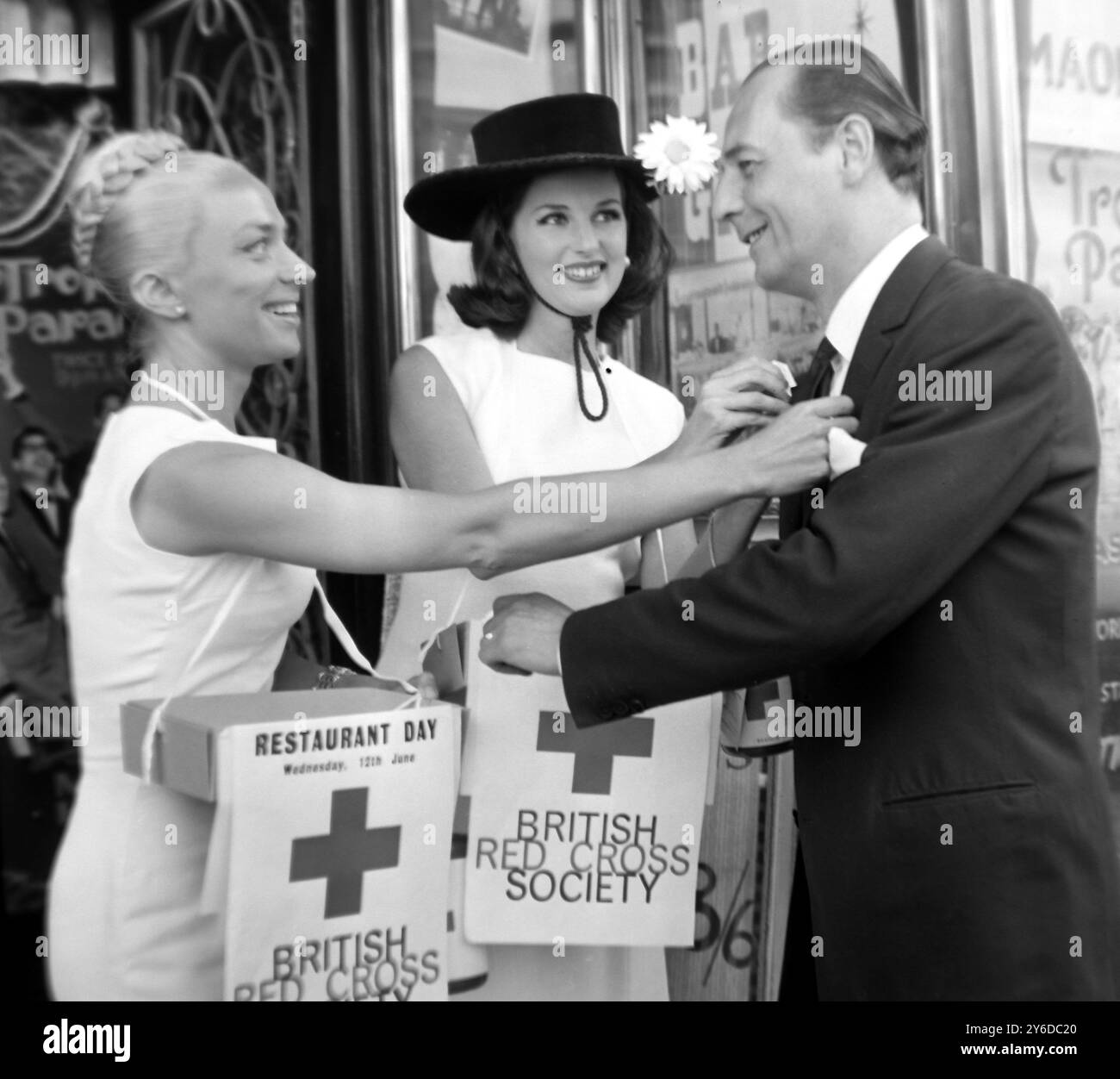 BRITISH RED CROSS FLOWERS FOR APRIL ORLICH IN LONDON / ; 11 JUNE 1963 ...