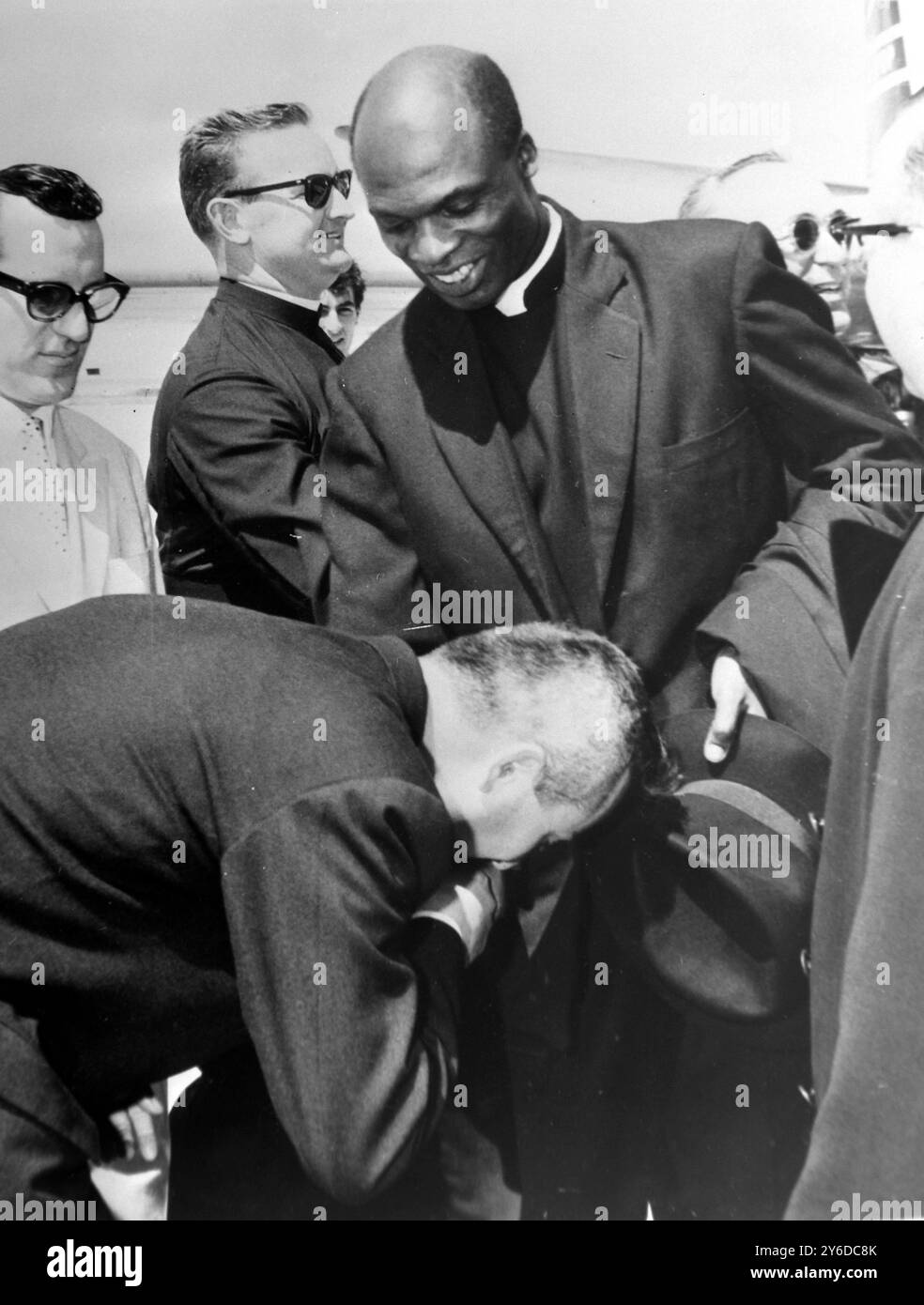 CARDINAL LAUREAN RUGAMBWA ARRIVES IN ROME FOR CONCLAVE ; 11 JUNE 1963 ...
