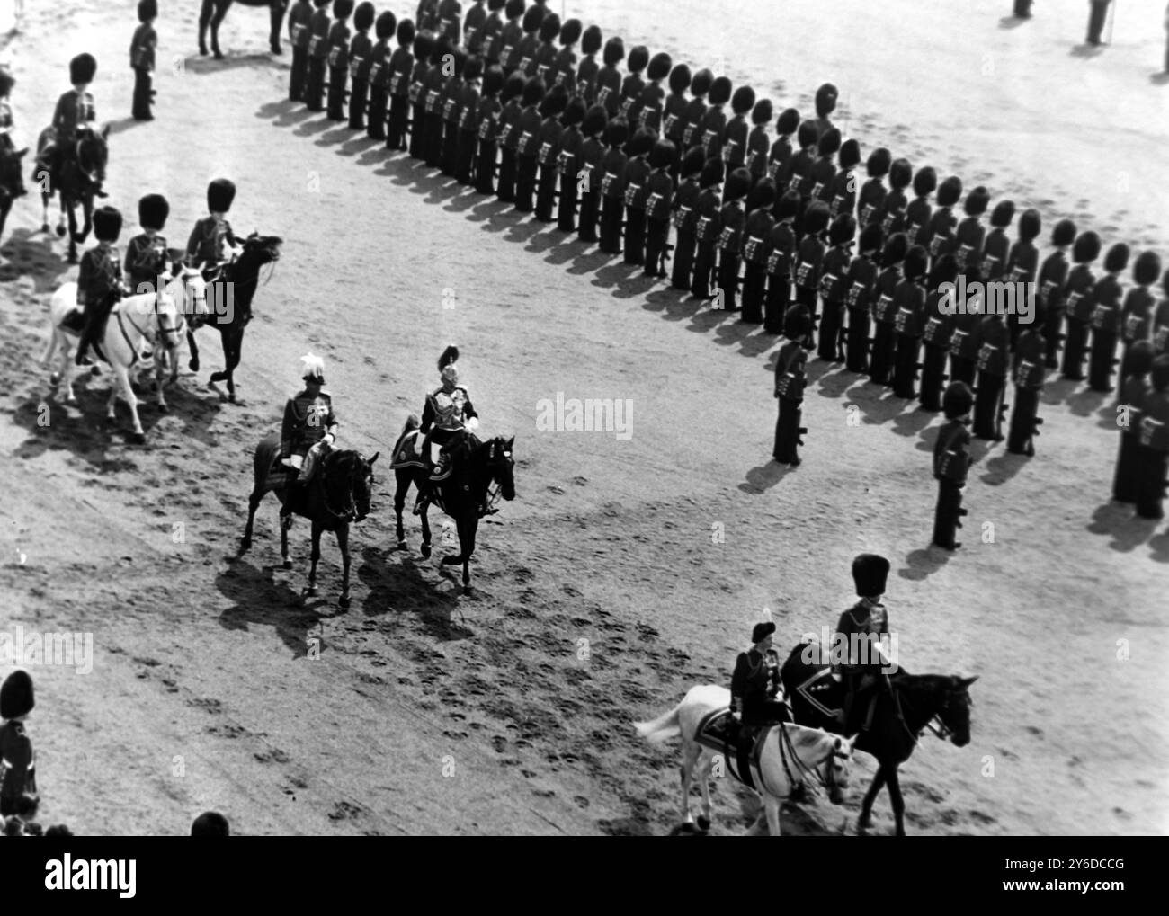 QUEEN ELIZABETH II FOLLOWED BY PRINCE PHILIP TROOPING COLOUR IN LONDON ...