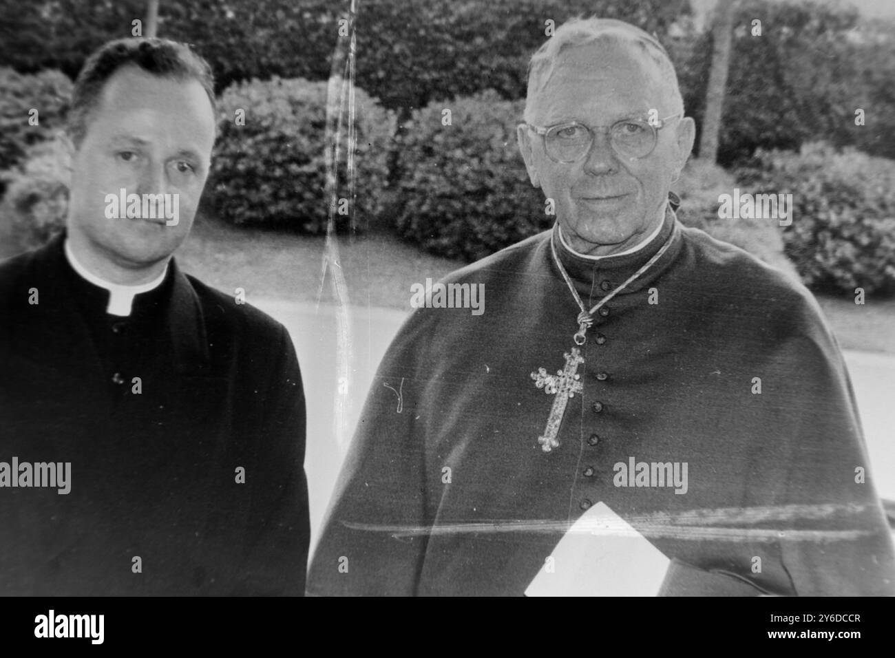 VATICAN CITY CARDINAL FRANCIS MCINTYRE IN ROME ; 9 JUNE 1963 Stock ...