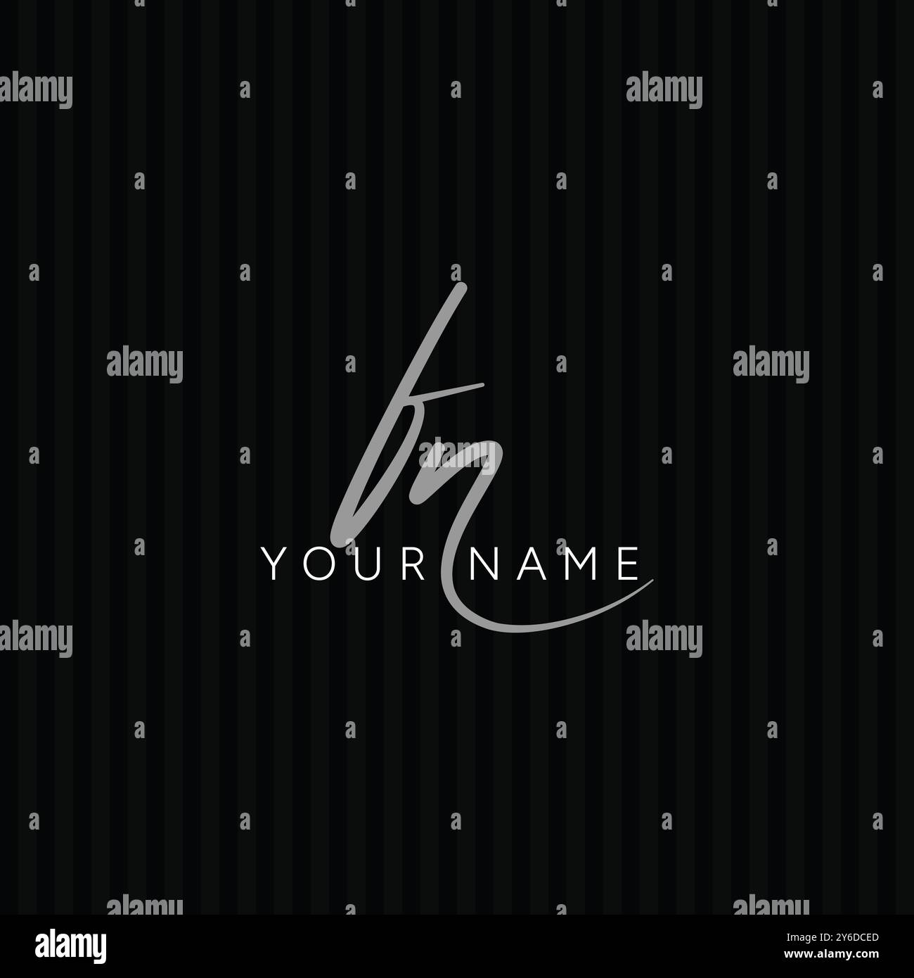 Simple Signature Logo for Alphabet FN - Handwritten Signature for ...