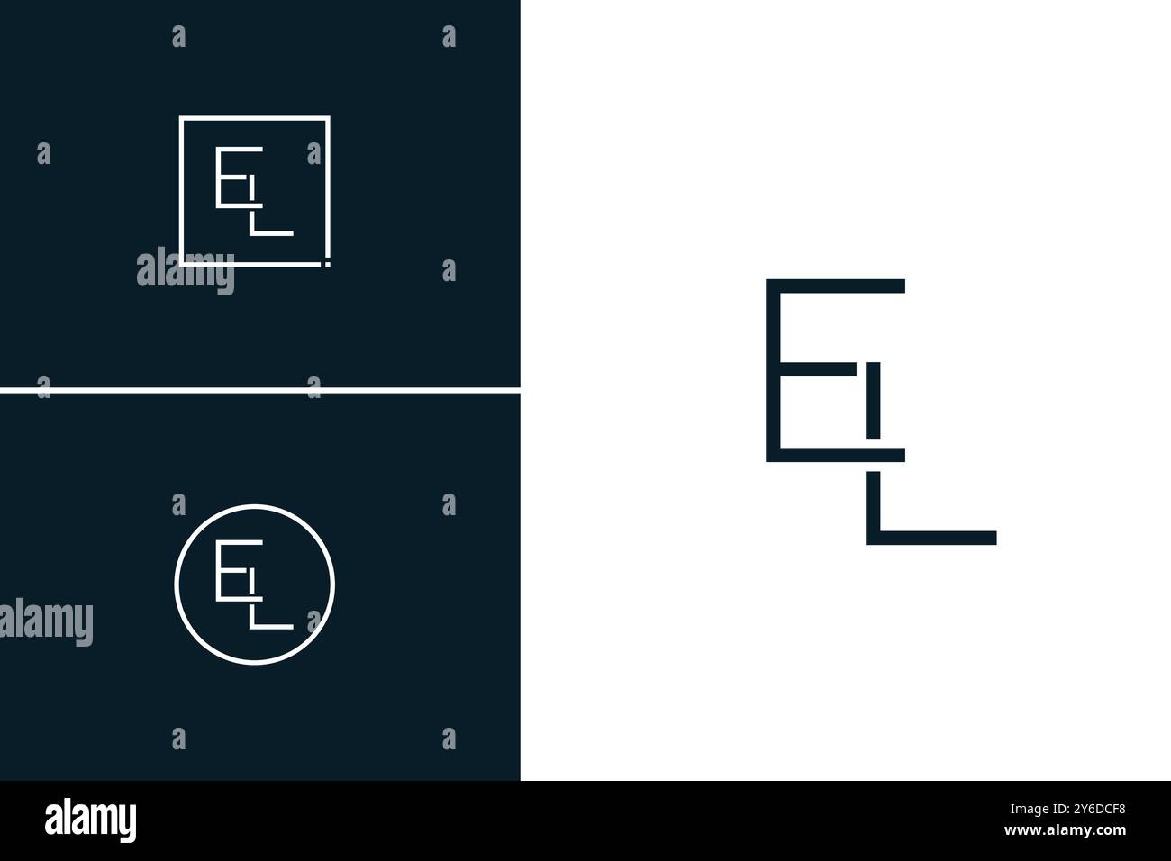EL Vector Logo Template - Simple Icon for Initial Letter E and L ...