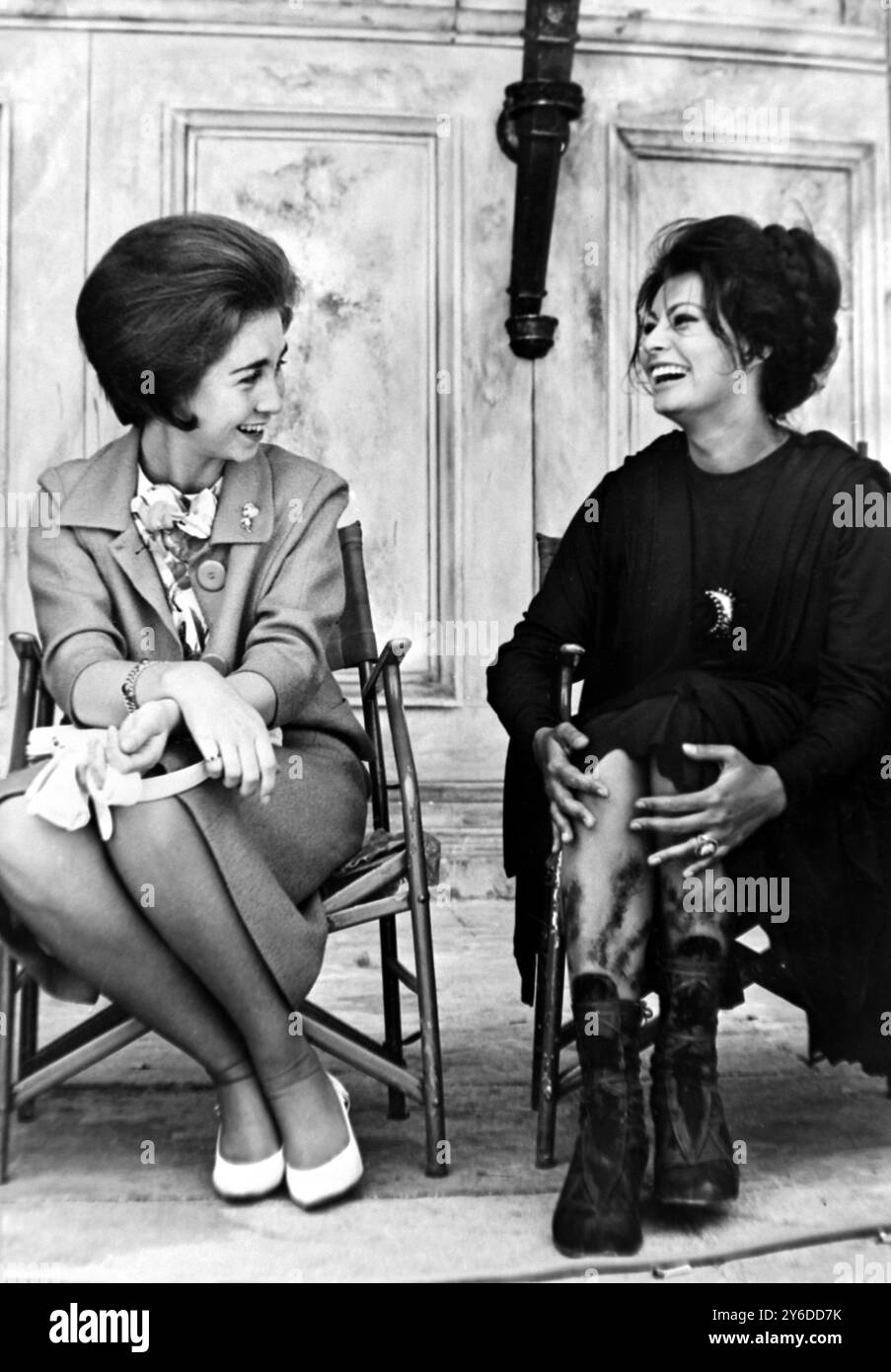 1 JUNE 1963 ACTRESS SOPHIA LOREN WITH PRINCESS SOPHIA OF GREECE DURING ...