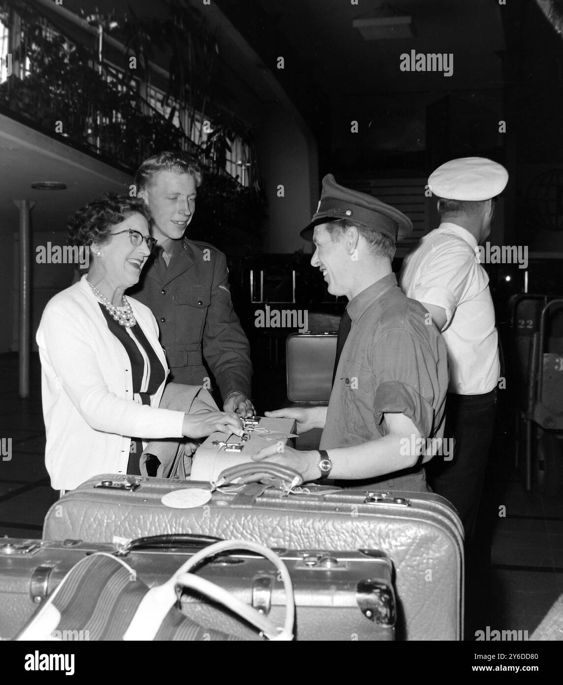 BRITISH ARMY MORRIS MRS ARRIVES TO VISIT SON IN HANOVER, GERMANY ; 1 ...