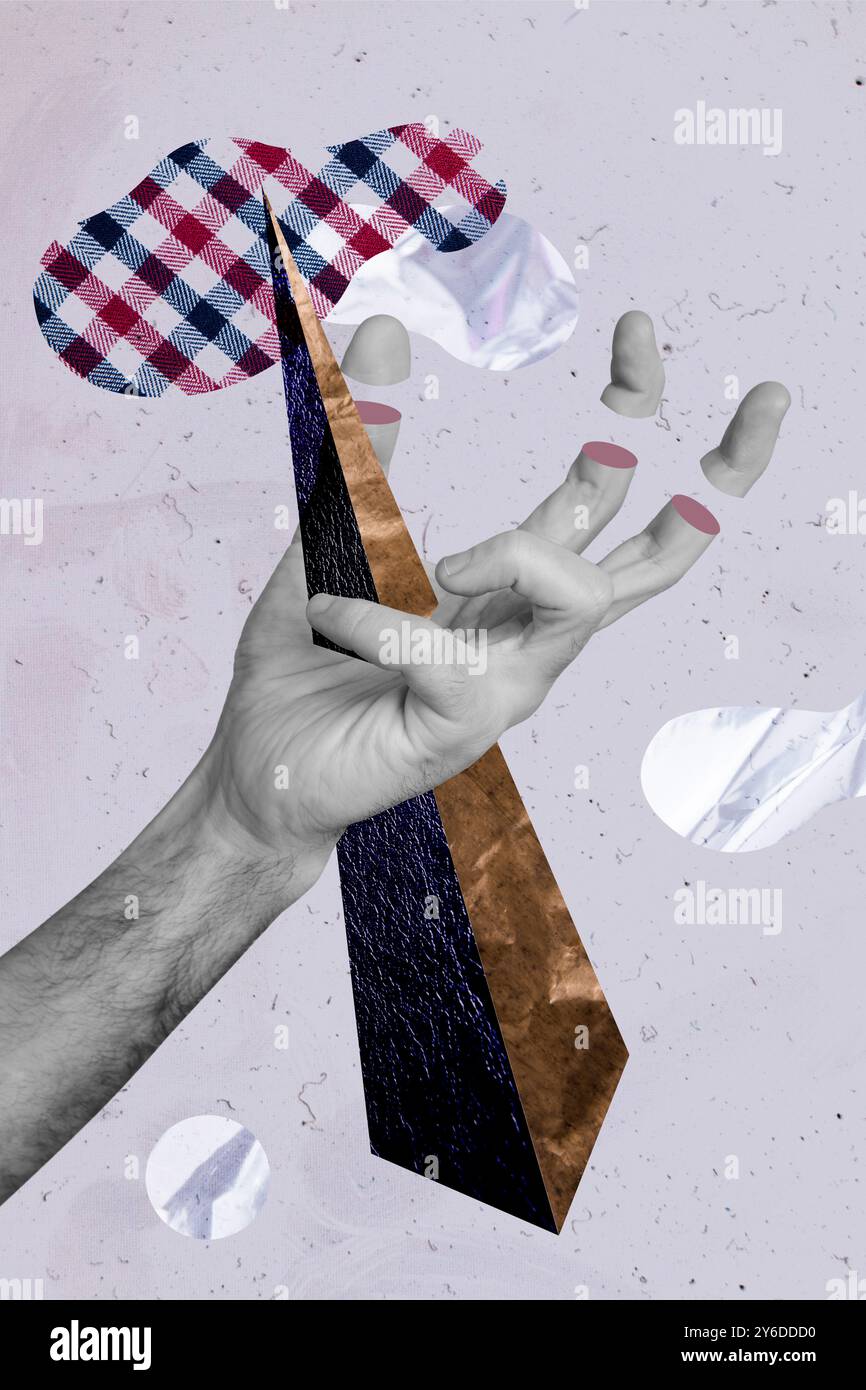 Composite trend artwork sketch photo collage of monochrome surreal ...