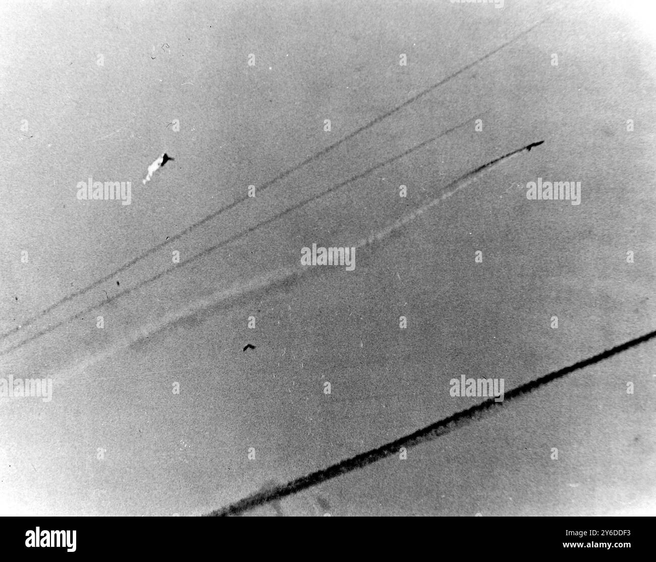 2 PLANES COLLIDE IN AIR NEAR STOCKHOLM, SWEDEN / ; 30 MAY 1963 Stock ...