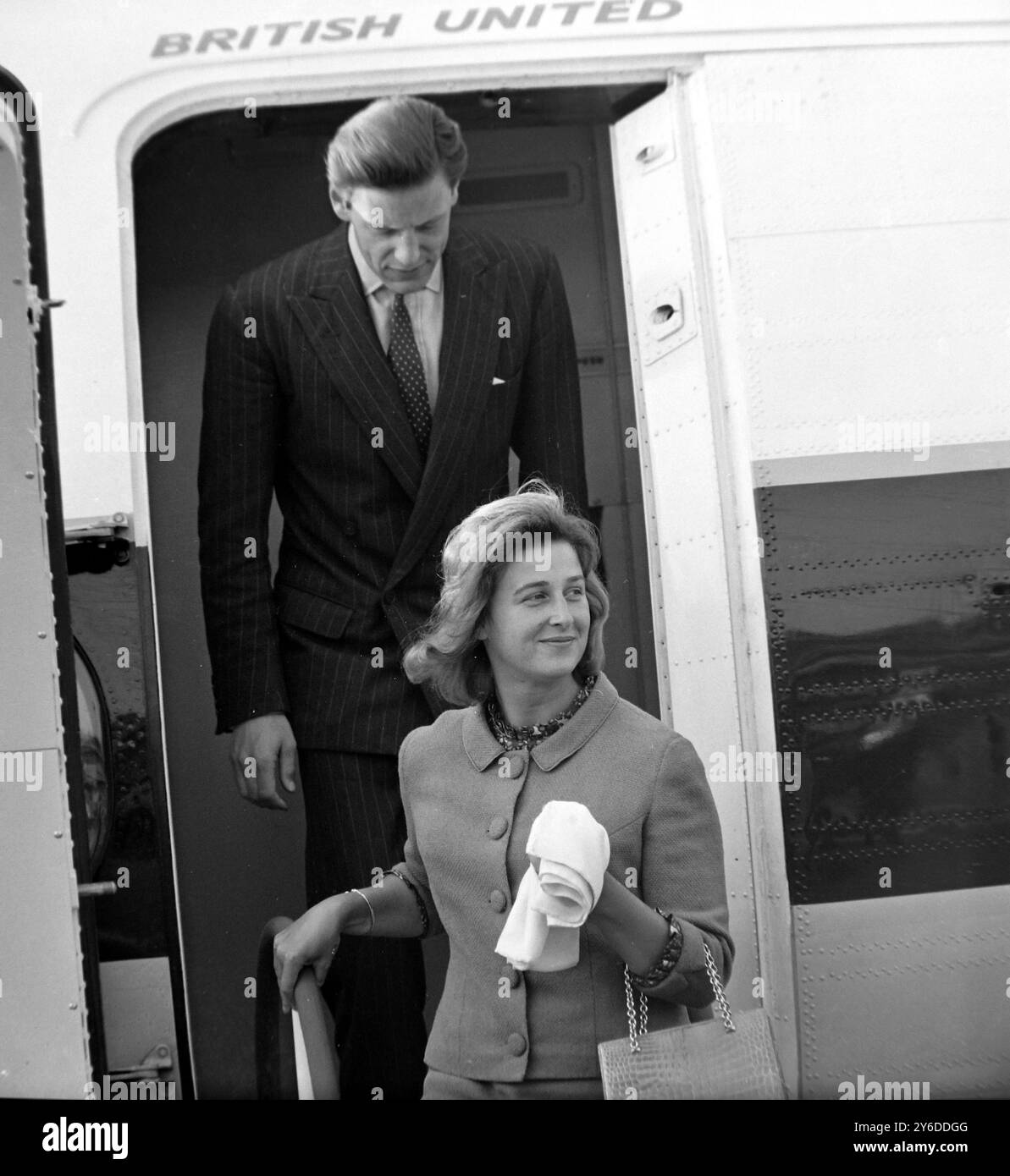 PRINCESS ALEXANDRA WITH ANGUS OGILVY AT GATWICK AIRPORT ; 30 MAY 1963 ...