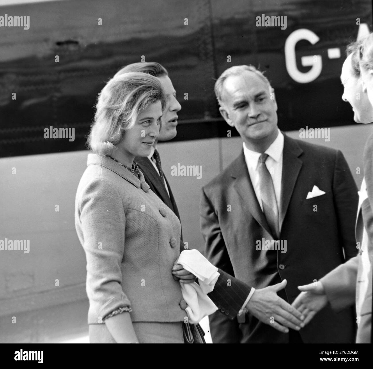 PRINCESS ALEXANDRA WITH ANGUS OGILVY AT GATWICK AIRPORT / ; 30 MAY 1963 ...