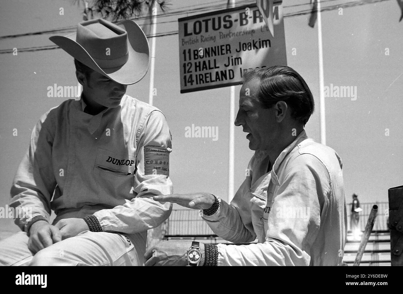 INNES IRELAND AND JIM HALL AT GRAND PRIX OF MONACO ; 28 MAY 1963 Stock ...