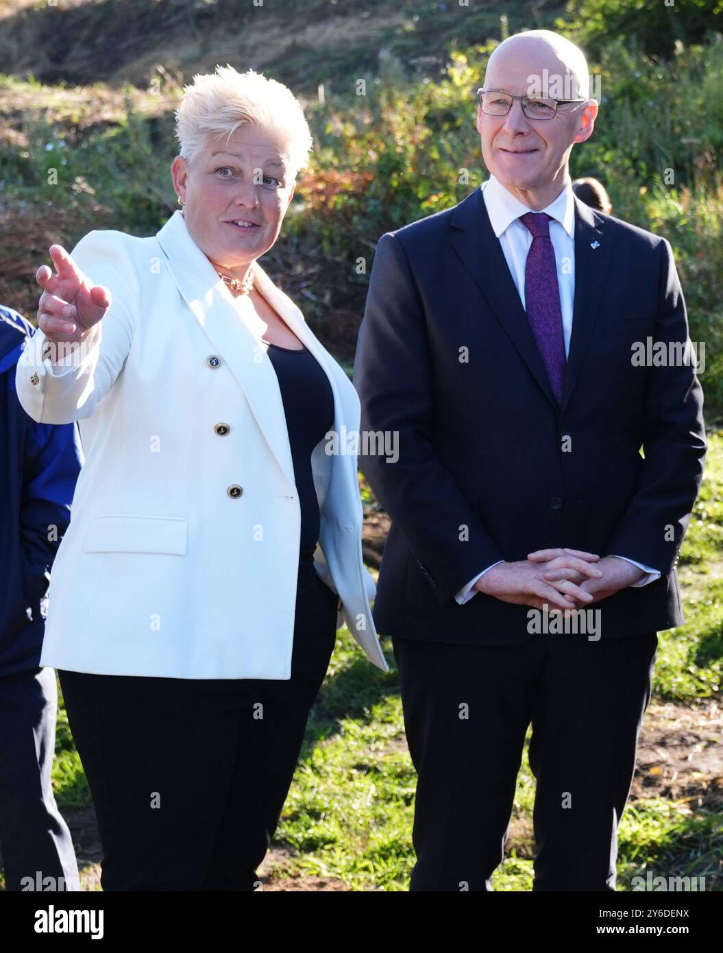 Scottish First Minister John Swinney alongside SEPA Chief Executive ...