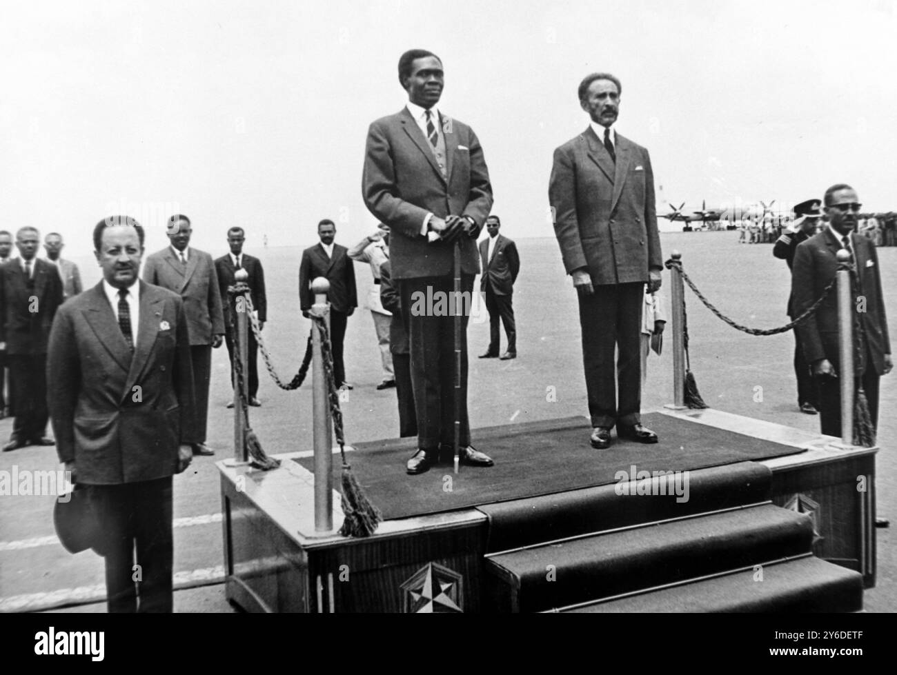 PRIME MINISTER OF UGANDA A MILTON OBOTE AND EMPEROR HAILE SELASSIE AT ...