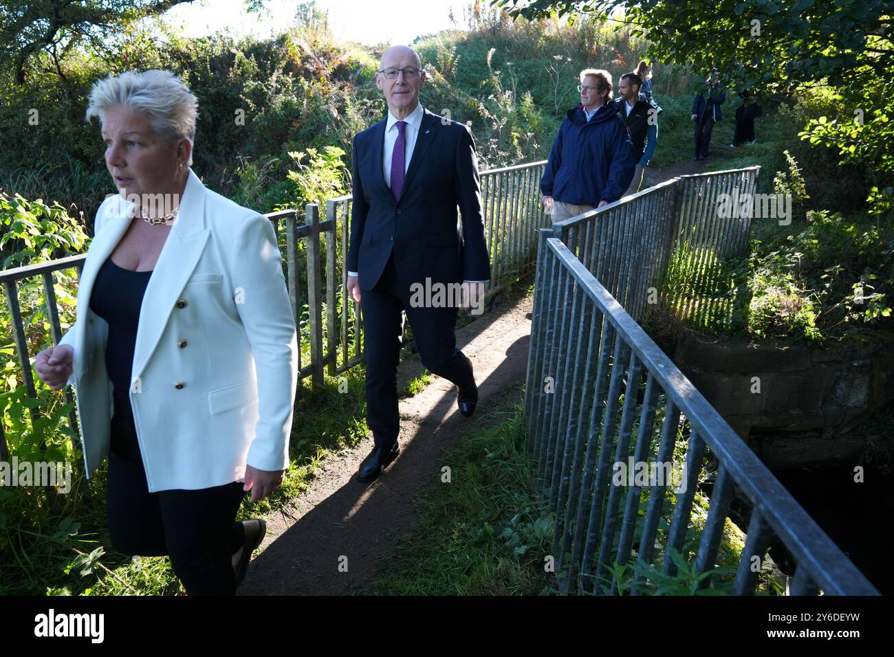 Scottish First Minister John Swinney alongside SEPA Chief Executive ...