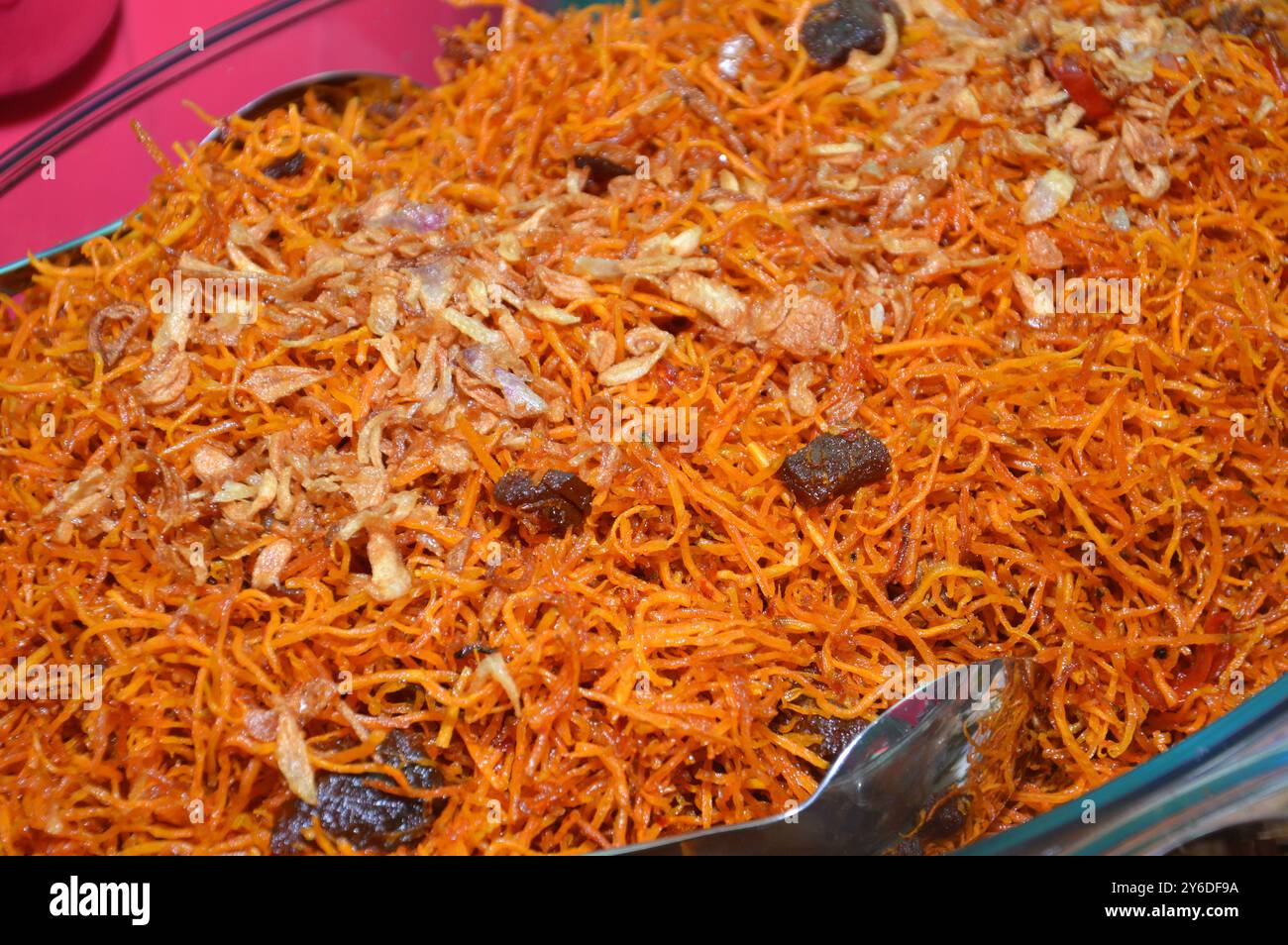 Sambal Ubi, Traditional Indonesian food in a metal tray Stock Photo - Alamy