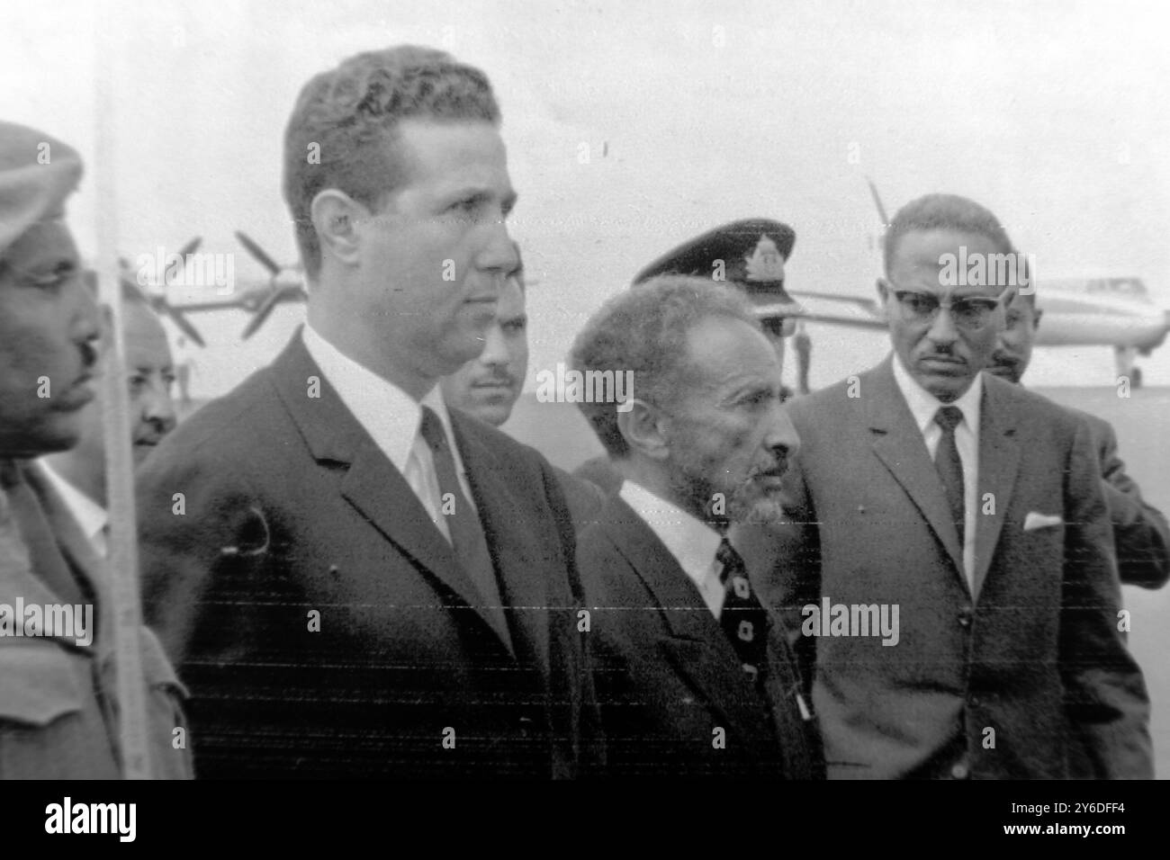 PRESIDENT OF UNITED ARAB REPUBLIC GAMAL ABDUL NASSER WITH EMPEROR HAILE ...