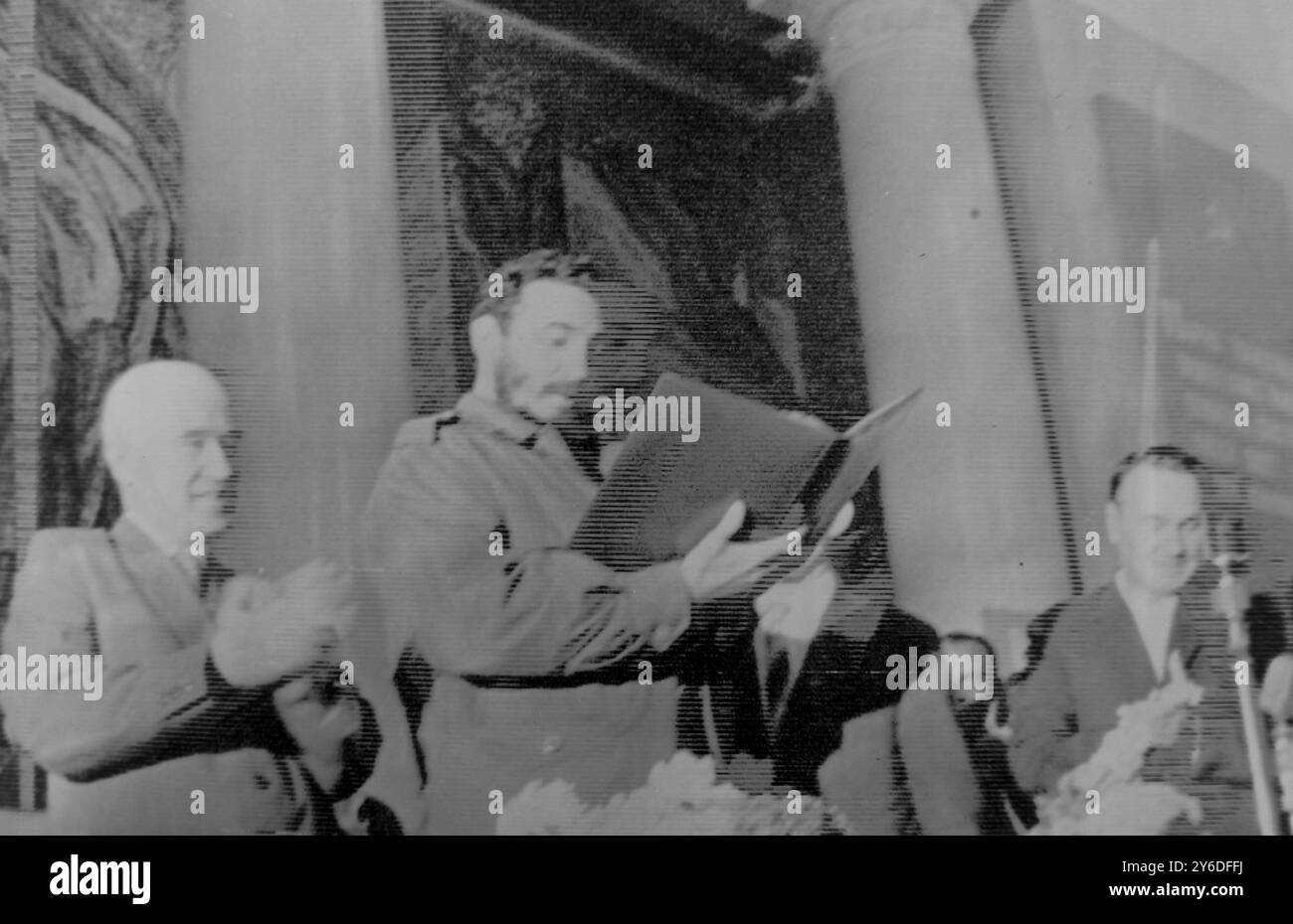 PRIME MINISTER OF CUBA FIDEL CASTRO RECEIVING A DIPLOMA IN MOSCOW ...