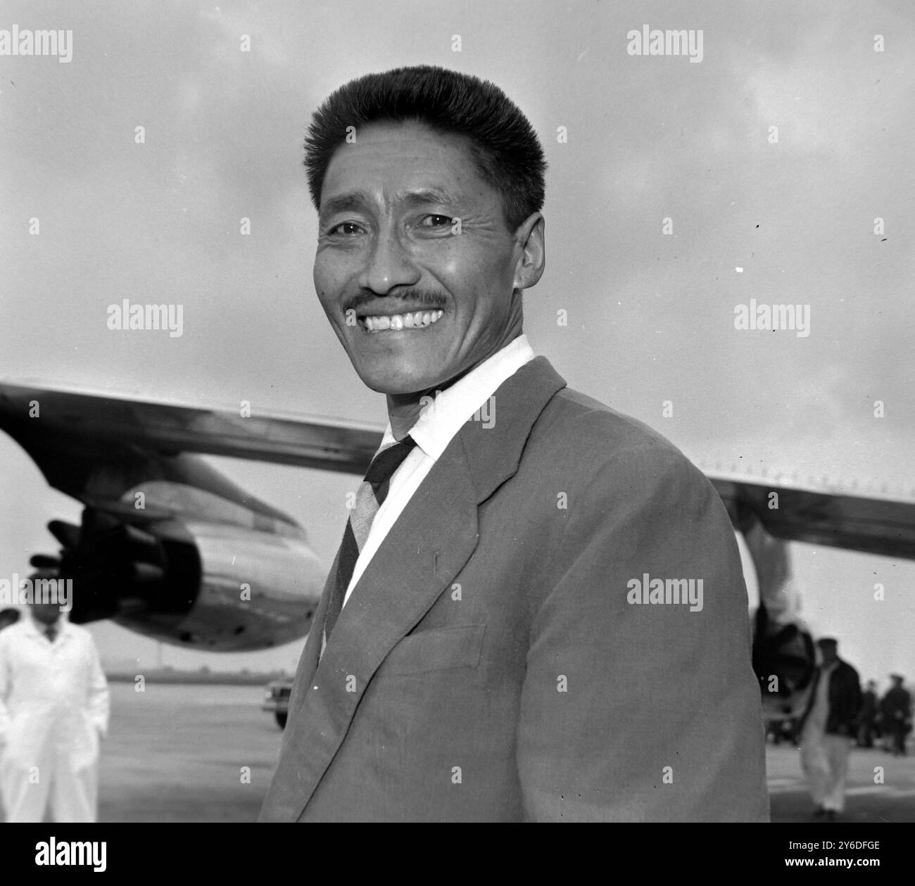 SHERPA TENZING IN LONDON - MAN WHO CONQUERED EVEREST IN 1953 WITH ...