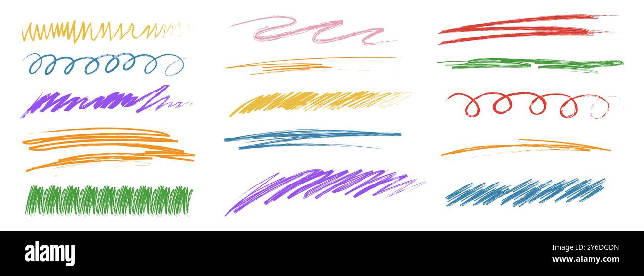 Pencil scribbles crayon circle hi-res stock photography and images - Alamy
