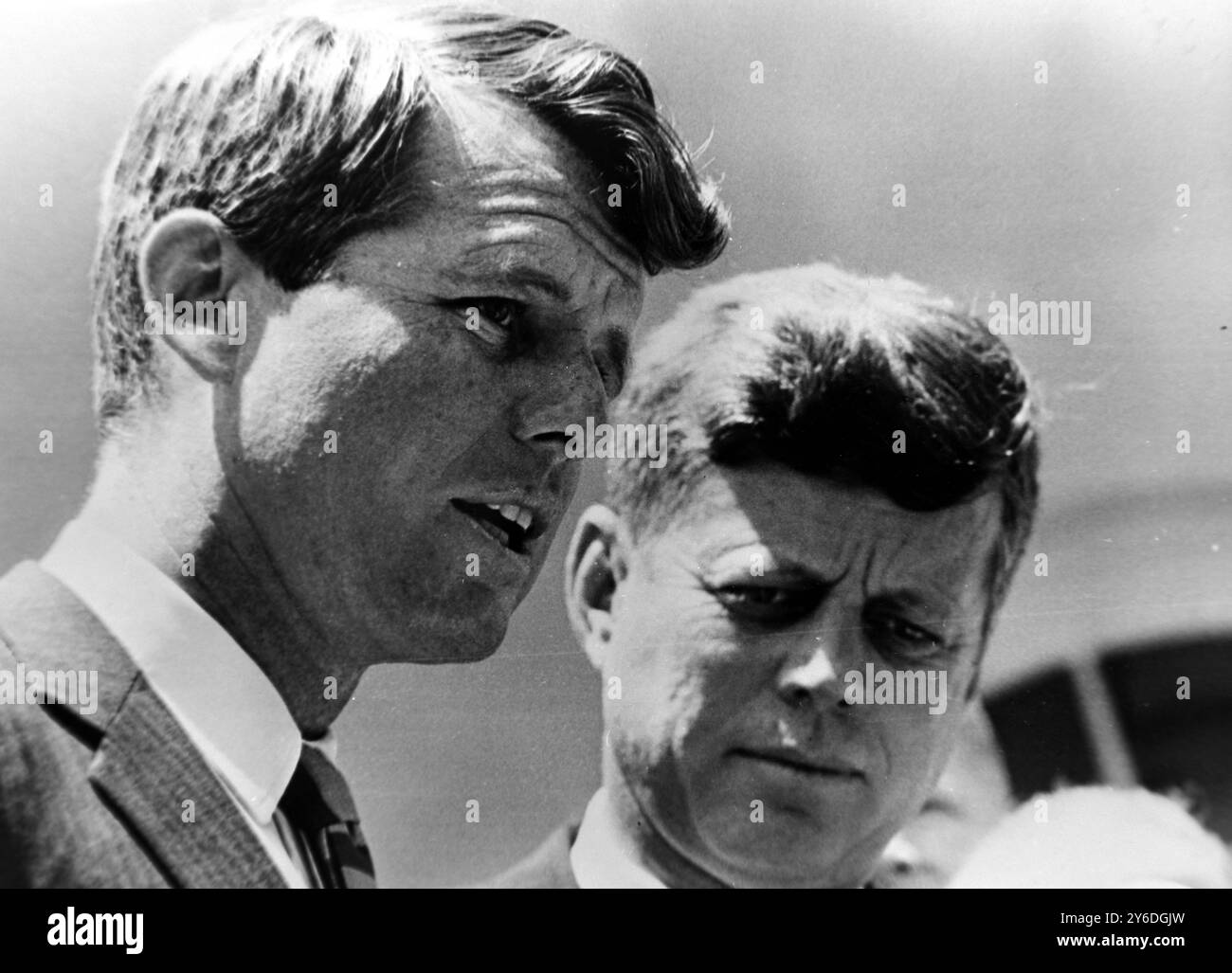 ROBERT KENNEDY WITH PRESIDENT JOHN F KENNEDY JFK AT WHITE HOUSE IN ...