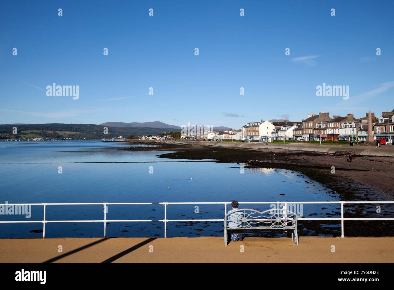 The town of Helensburgh from the pier showing the foreshore and the ...