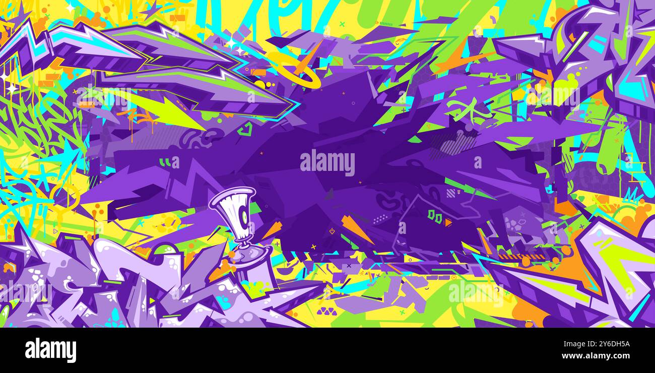 Trendy Abstract Hip Hop Urban Street Art Graffiti Style Vector ...