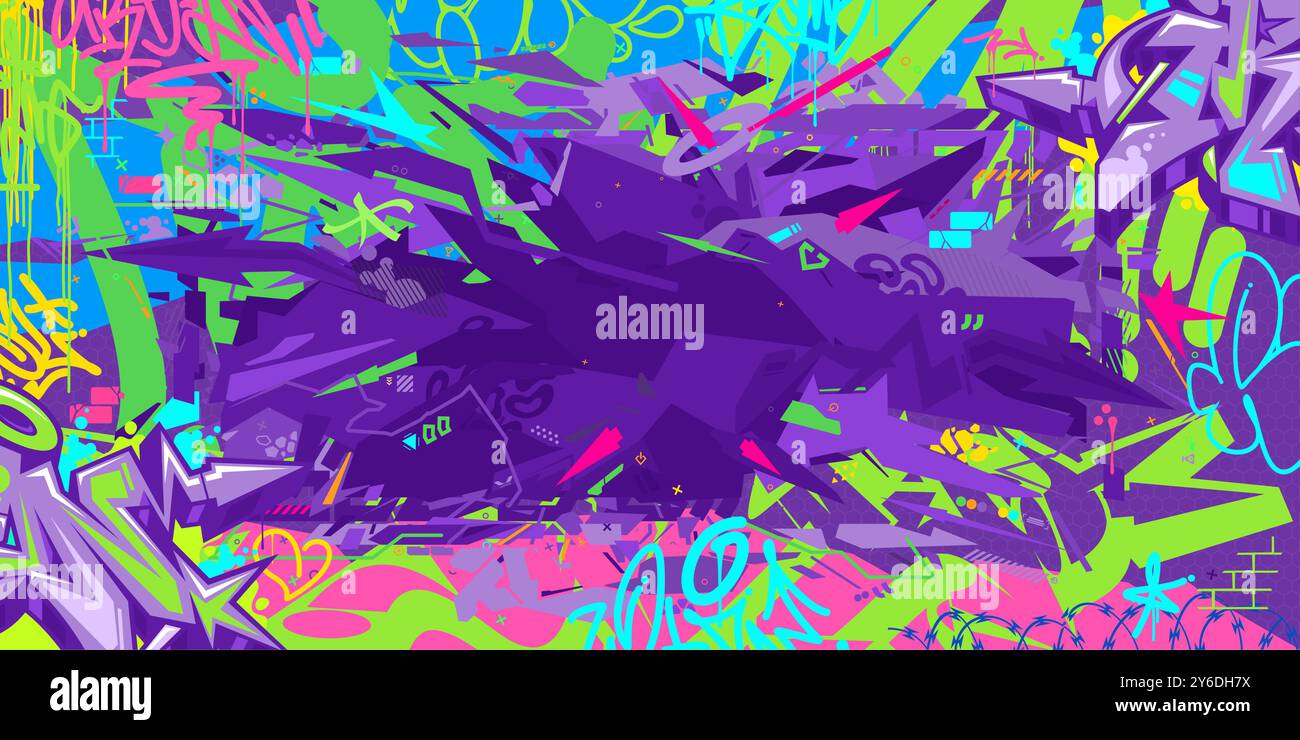 Cool Trendy Abstract Hip Hop Urban Street Art Graffiti Style Vector ...