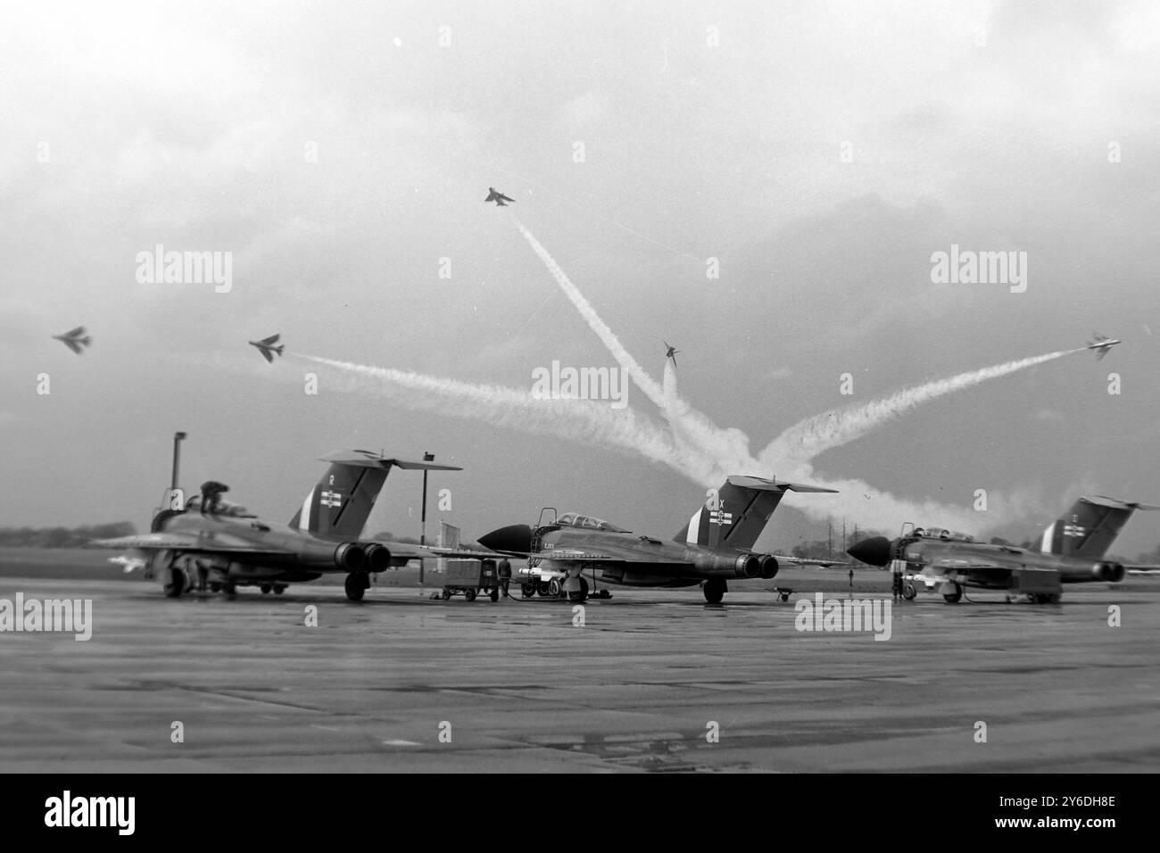 RAF NO 56 SQUADRON FIREBIRDS JETS IN FLIGHT IN SUFFOLK - AVIATION NINE ...