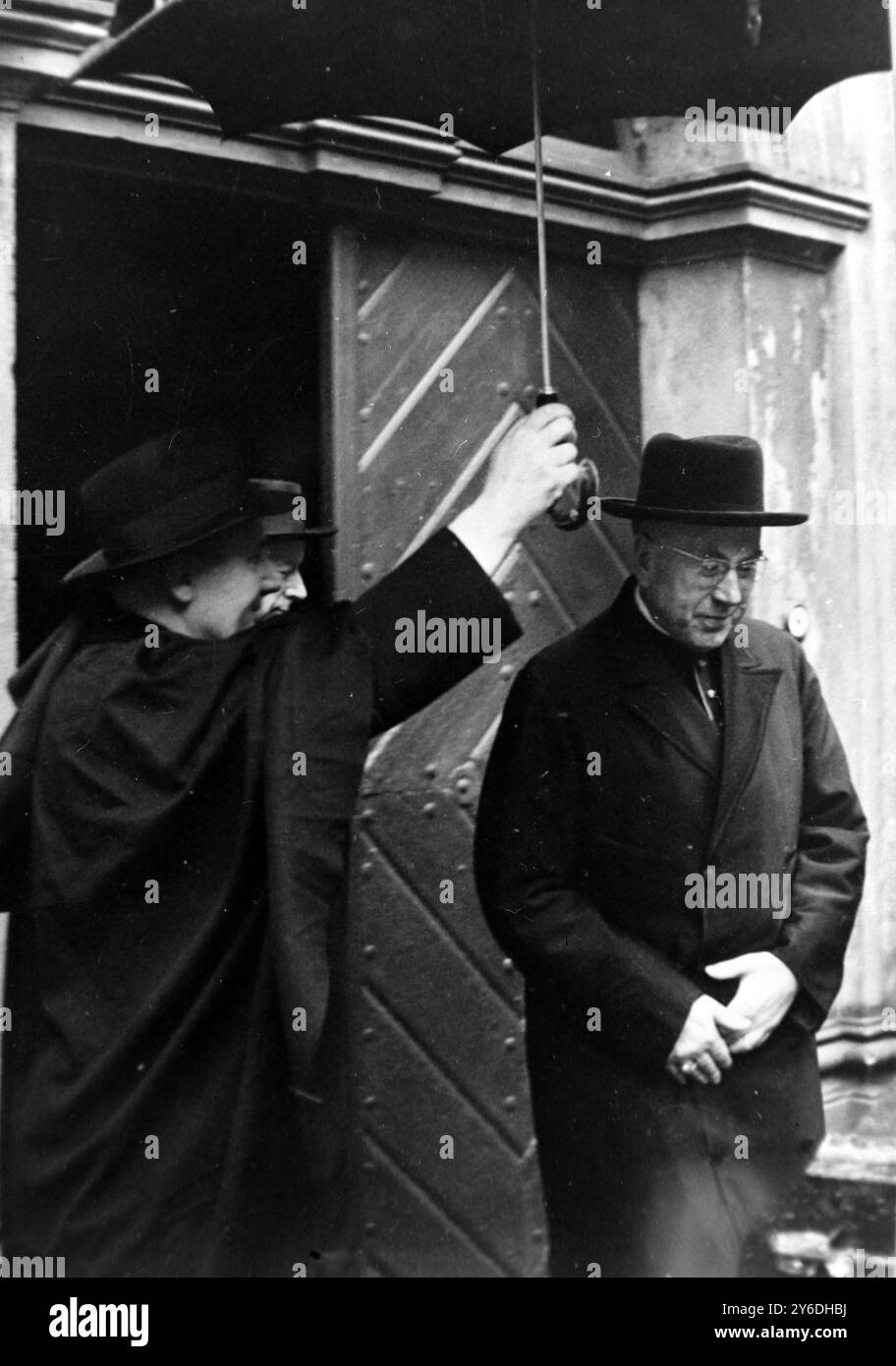 CARDINAL FRANCISCUS KOENIG WITH CARDINAL STEFAN WYSZYNSKI IN ...