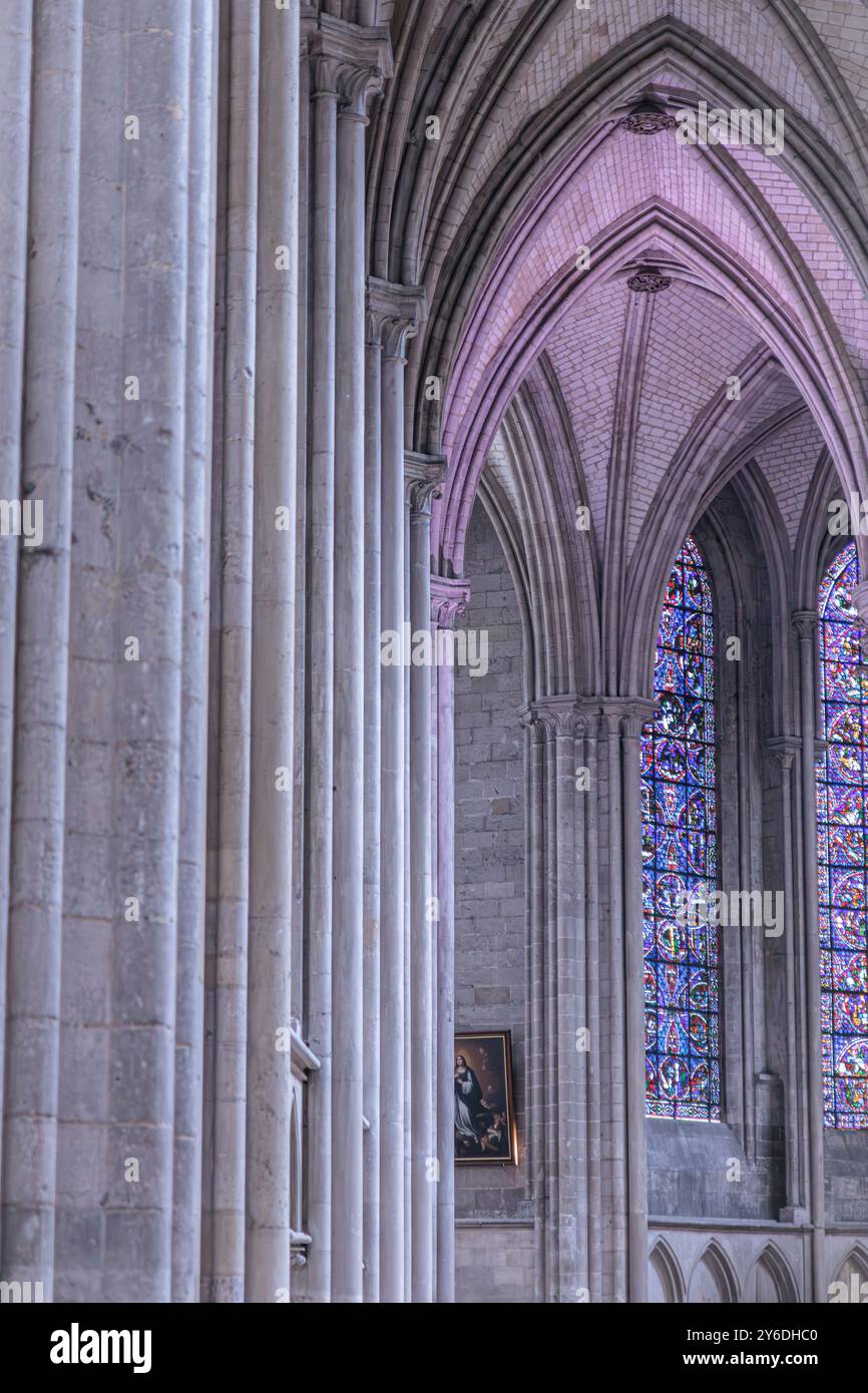 Rouen Cathedral's Interior. Rouen, Normandy, France Stock Photo - Alamy