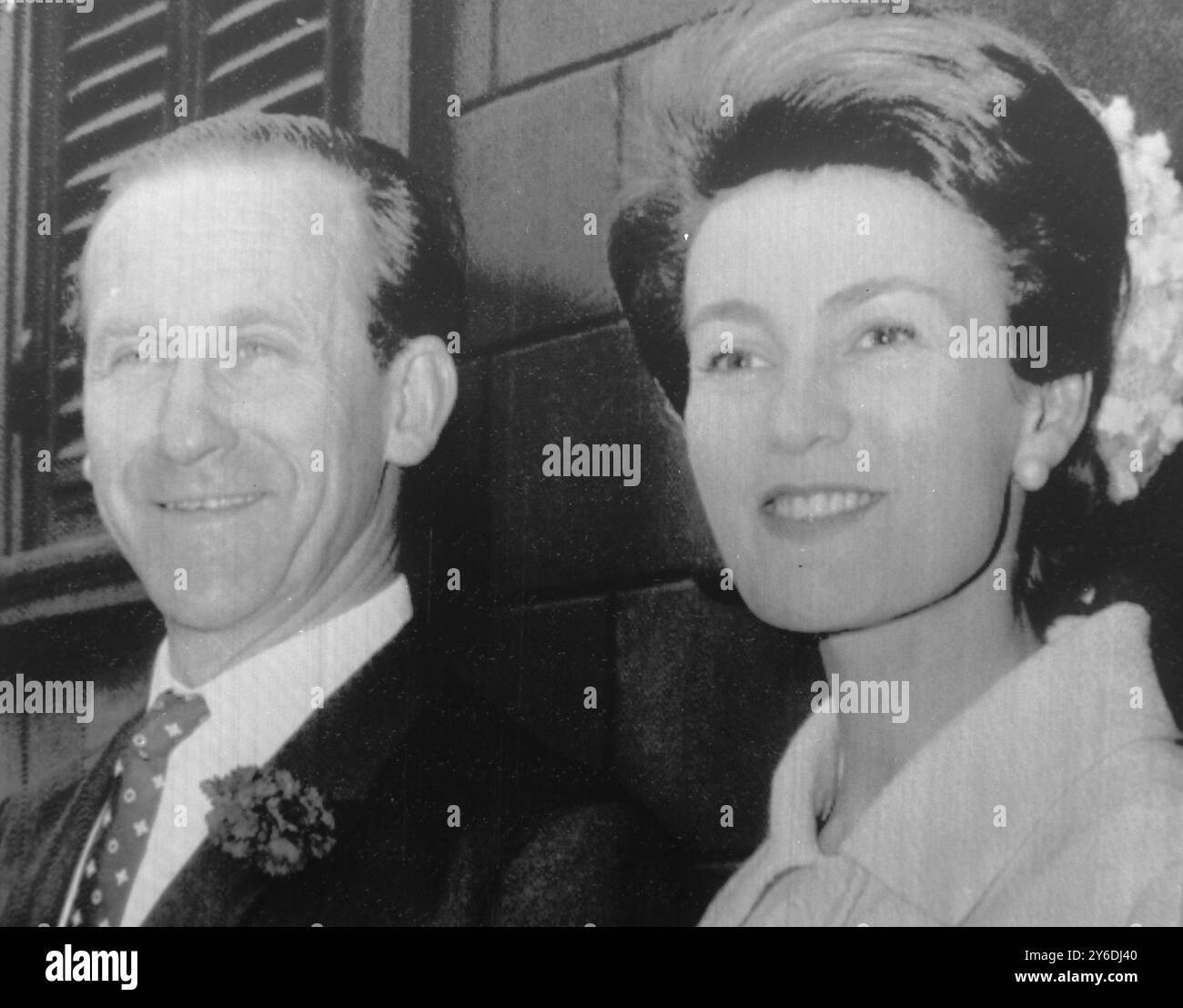 JEAN DAWNEY WITH PRINCE GEORGE GALITZINE IN ROME / ; 5 MAY 1963 Stock ...