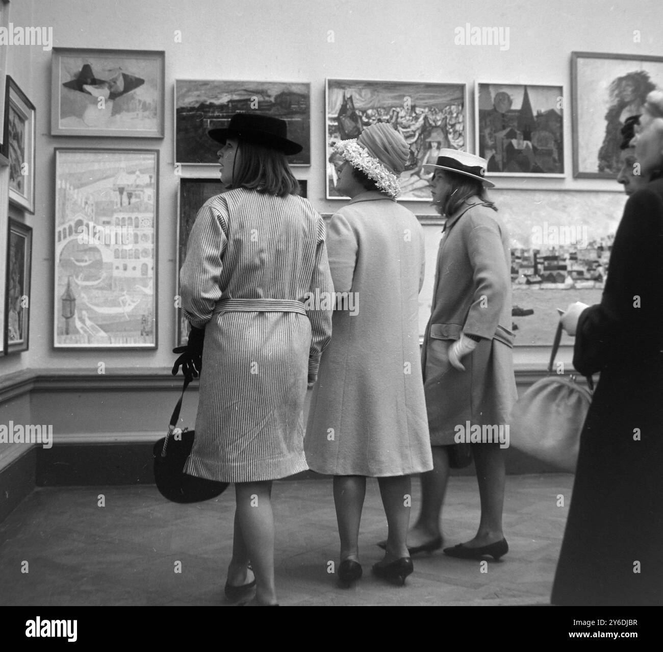 Millinery display at the Summer Exhbition at the Royal Academy Viewing ...