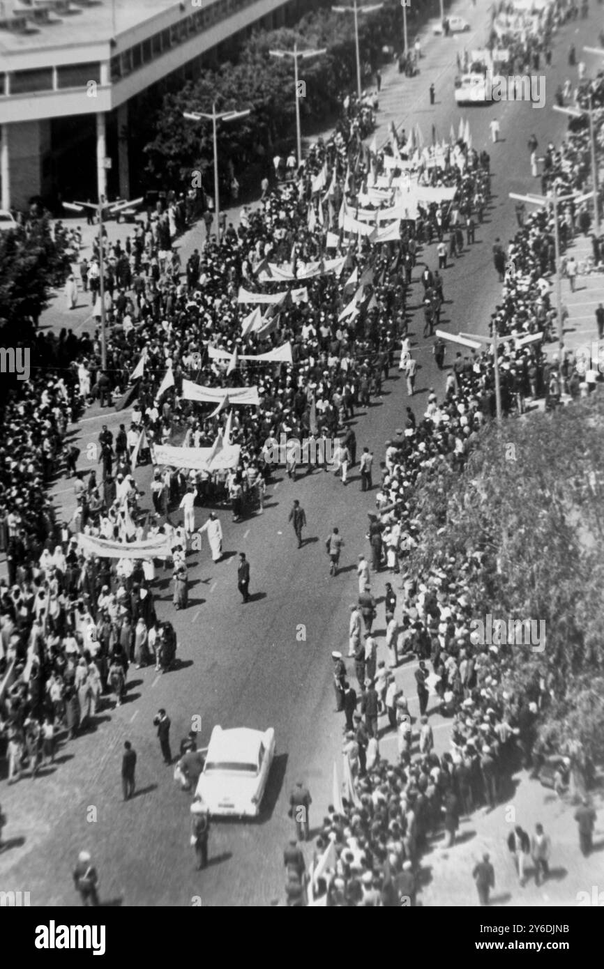 MAY DAY PARADE IN CASABLANCA, MORROCO ; 3 MAY 1963 Stock Photo - Alamy