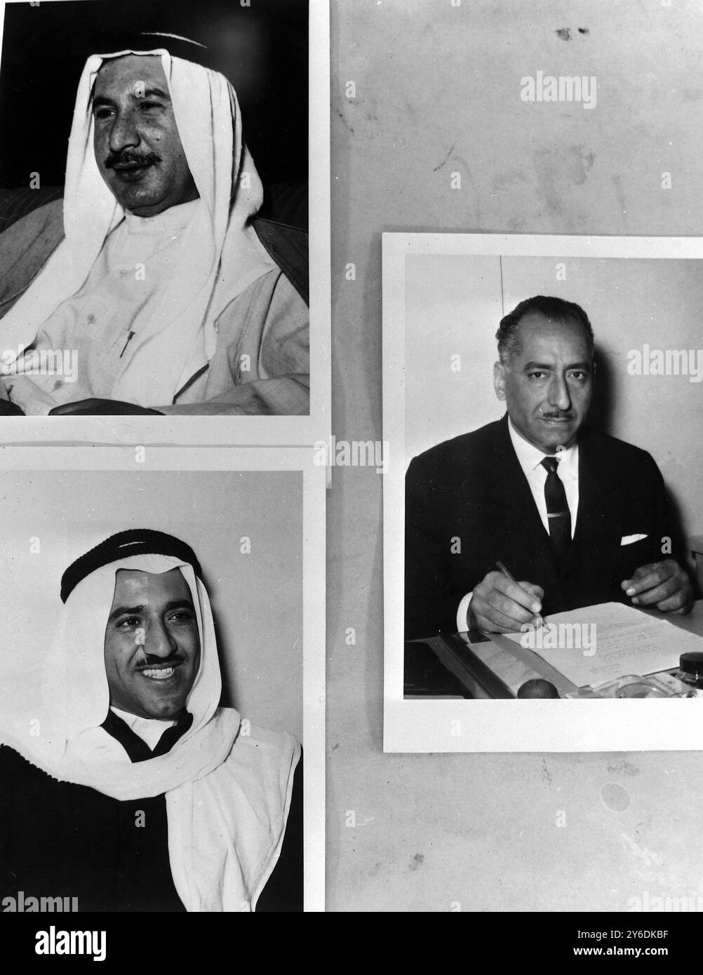 SHEIKH JABER AL ALI AL SOUM, ABDUL AZIZ HUGAIN AND SHEIKH SABAH AL ...