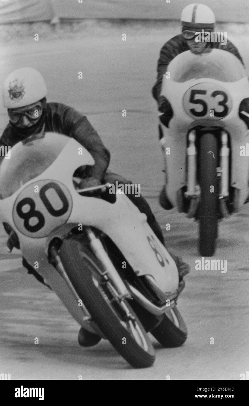 JOHN HARTLE MOTORCYCLIST AND DEREK MINTER RACING WINNER IN ITALY / ; 29 ...
