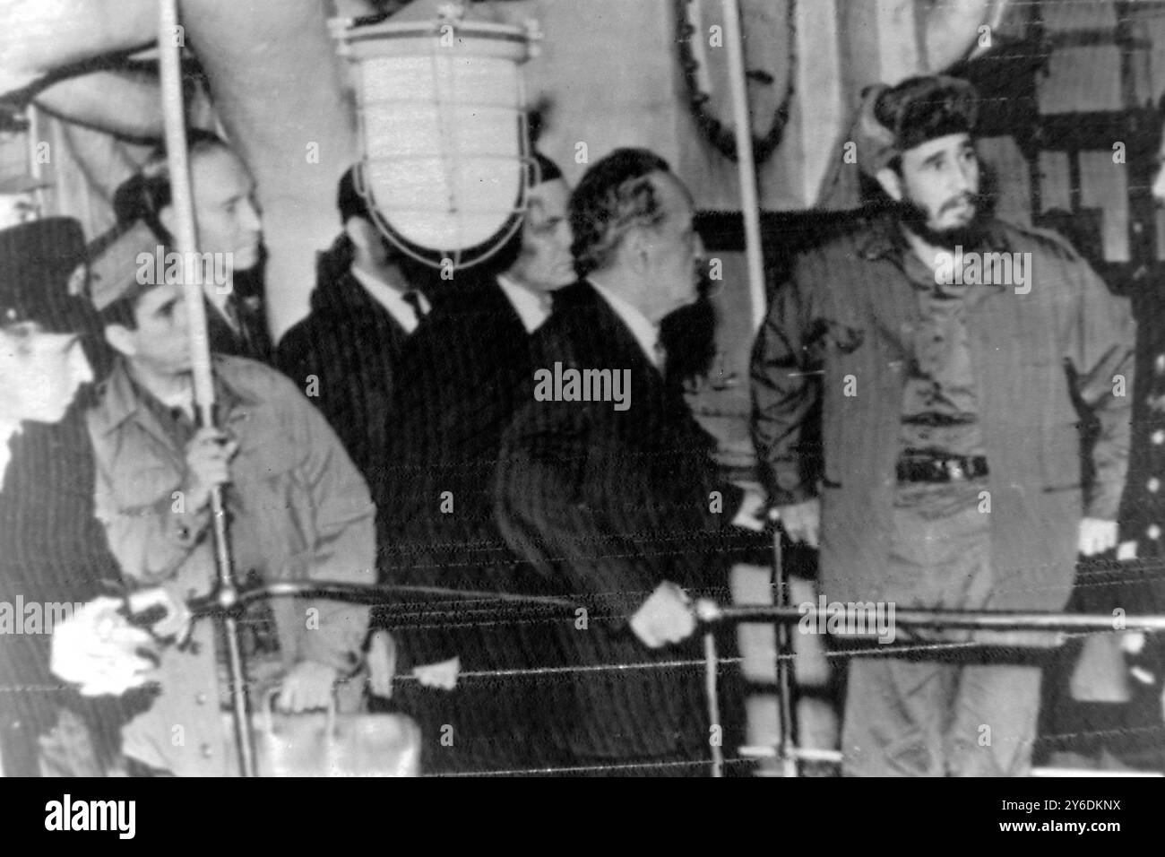 CUBAN FIDEL CASTRO VISITS LENIN ICEBREAKER IN MURMANSK / ; 28 APRIL ...