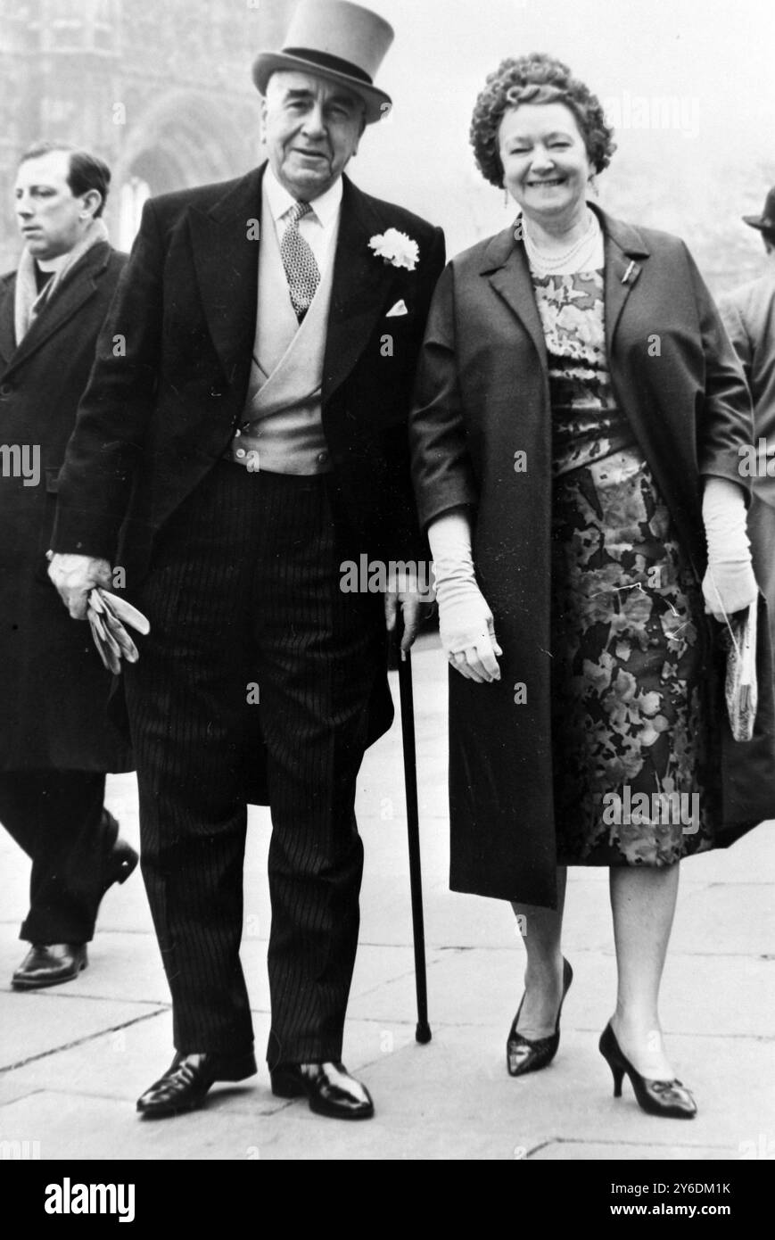 ERIC HARRISON WITH WIFE READY FOR PRINCESS ALEXANDRA WEDDING IN LONDON ...