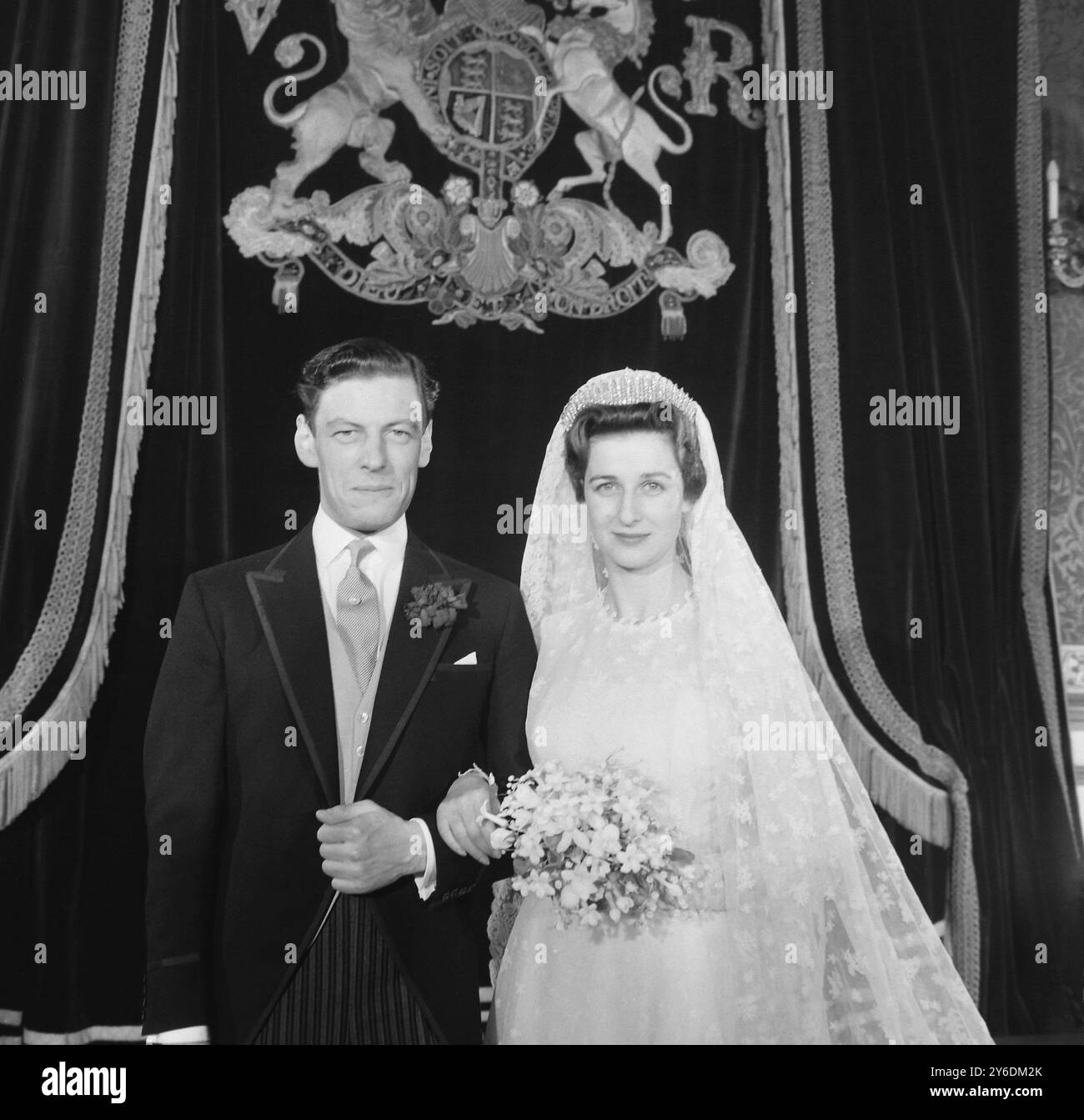 24 APRIL 1963 OFFICIAL PORTRAIT FOR THE ROYAL WEDDING OF PRINCESS ALEXANDRA OF KENT AND ANGUS ...