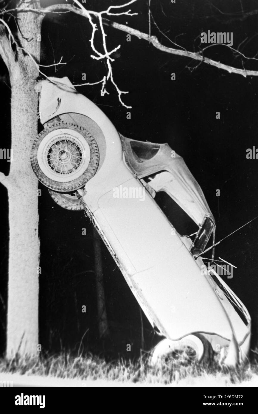 MOTOR ACCIDENT SPORTS CAR WITH WHEELS UP A TREE IN SELLERSVILLE ; 23 ...