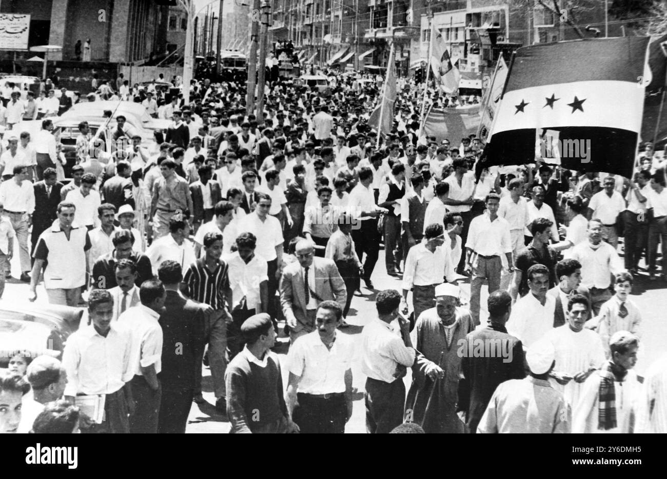 EGYPTIANS CELEBRATE UNITY PACT IN CAIRO ; 19 APRIL 1963 Stock Photo - Alamy