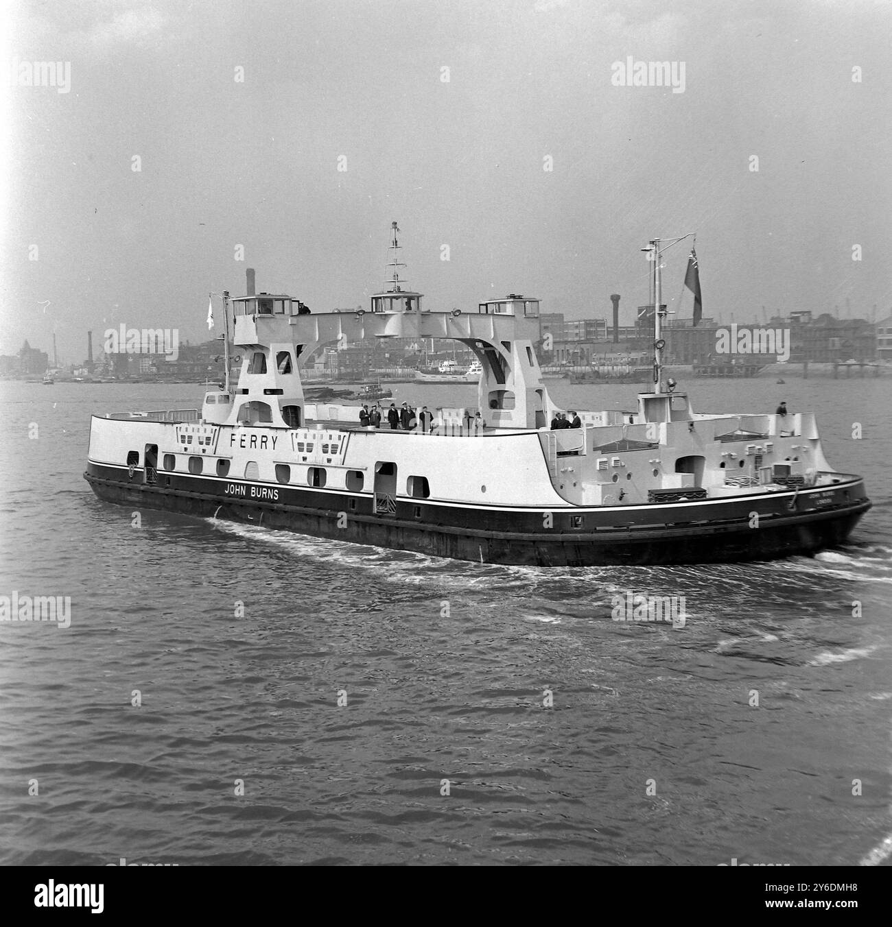 BOATS DINGHY JOHN BURNS LONDON WOOLWICH FERRY THAMES ; 19 APRIL 1963 ...