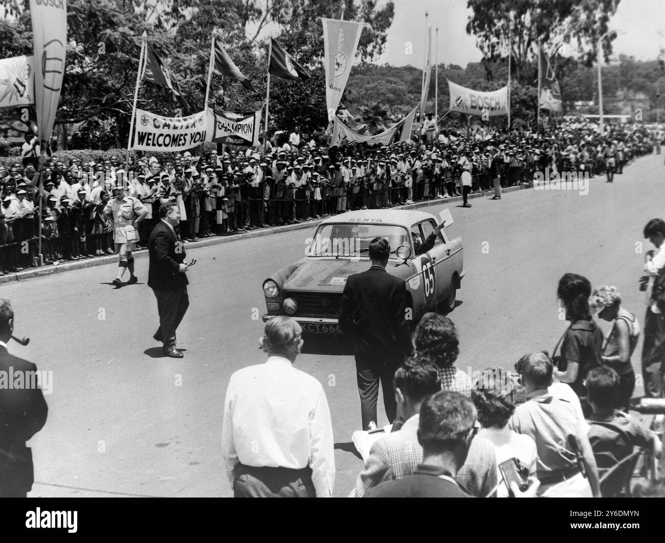 MOTOR RALLY EAST AFRICAN SAFARI NICK NOWICKI AND PADDY CLIFF IN NAIROBI ...