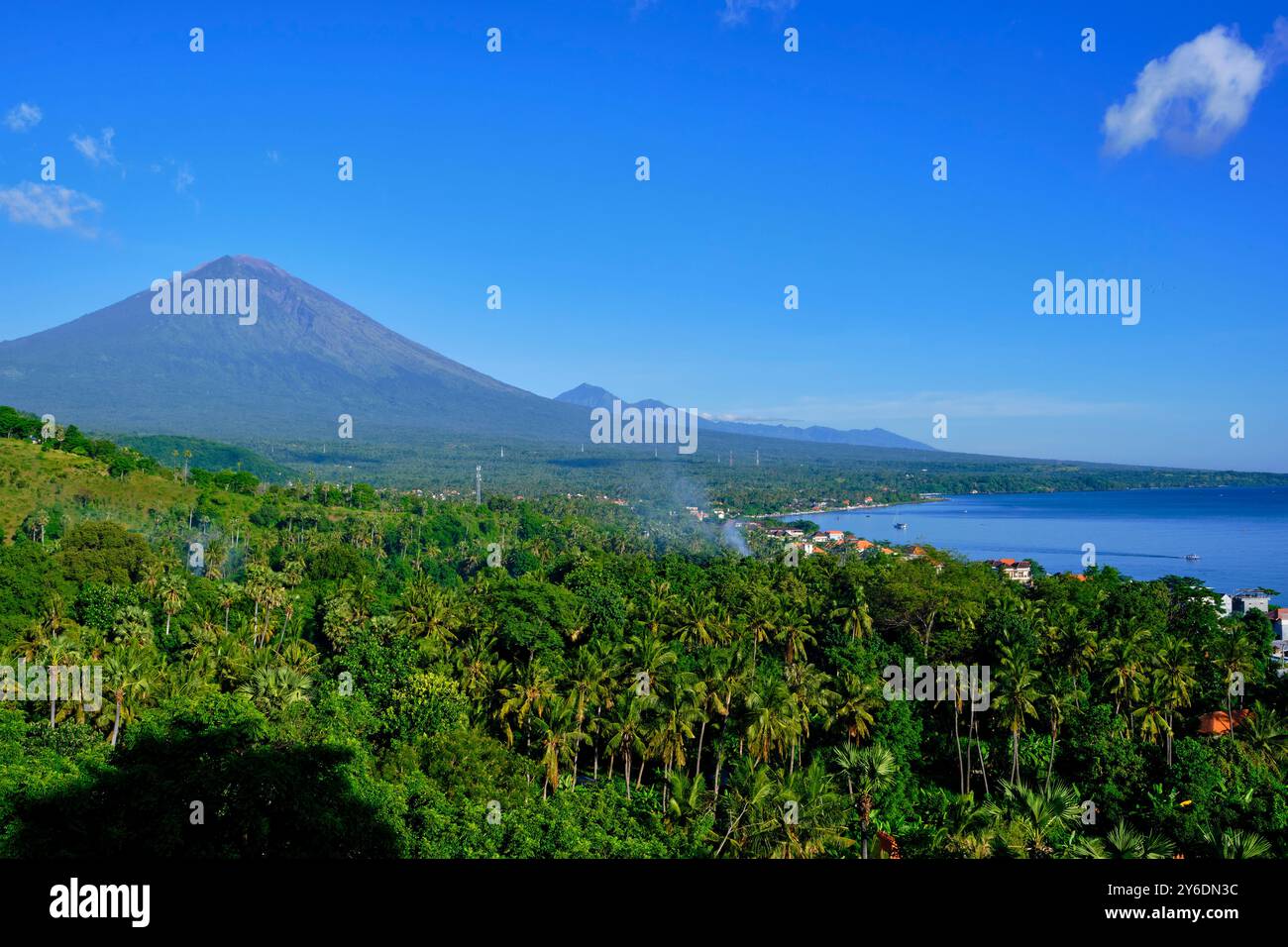 Aerial view mount agung hi-res stock photography and images - Alamy